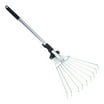 KAMIDA Adjustable Metal Rake for Leaves,Garden Dethatcher Yard Rake ...