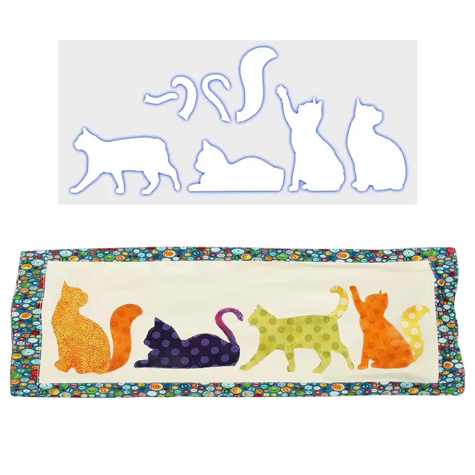 SUSHANG Template Ruler Cute Cat Template Ruler Cute Textile Home Decor ...