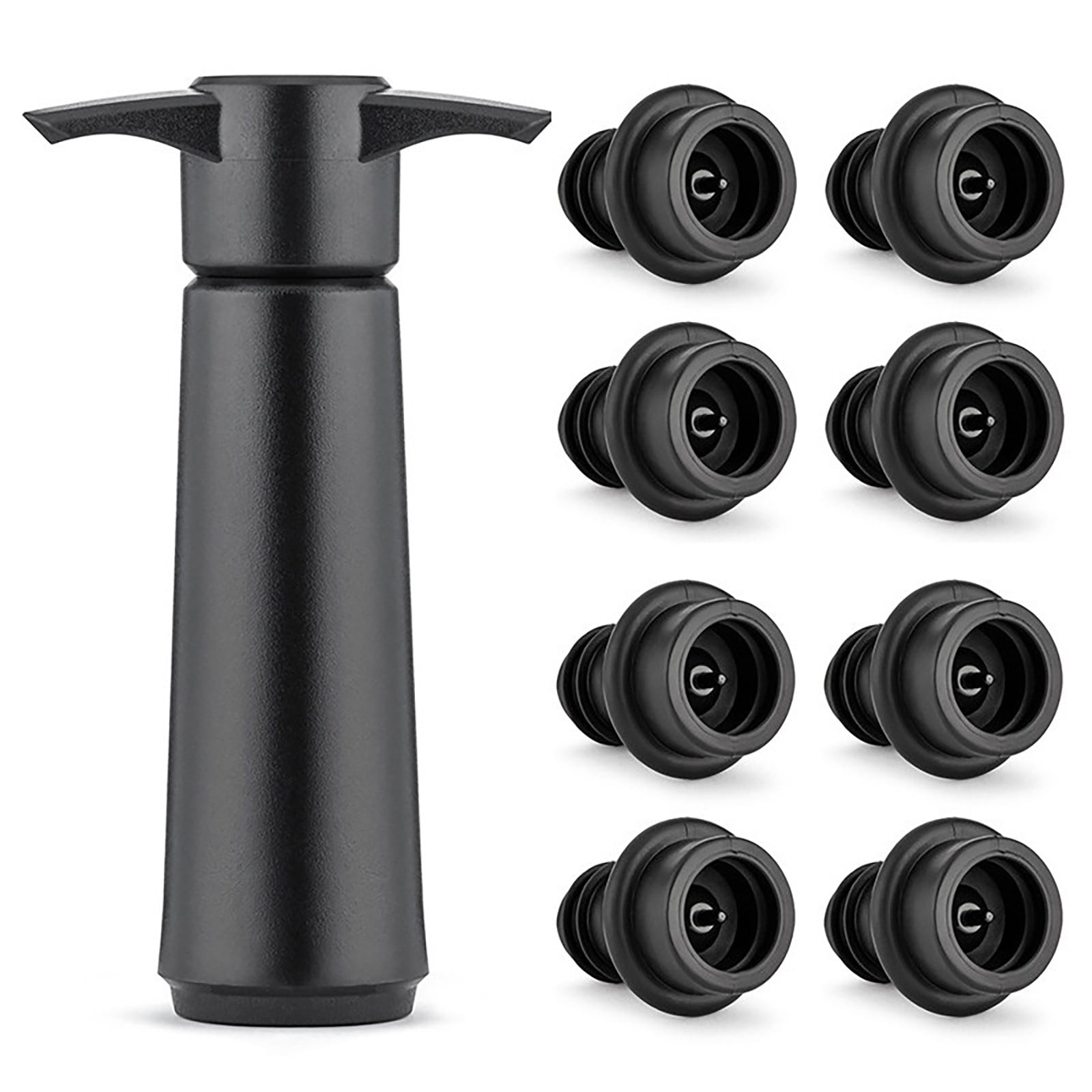 SUSHANG Vacuum Wine Pump with 6 Reusable Wine Stoppers Food Grade ...