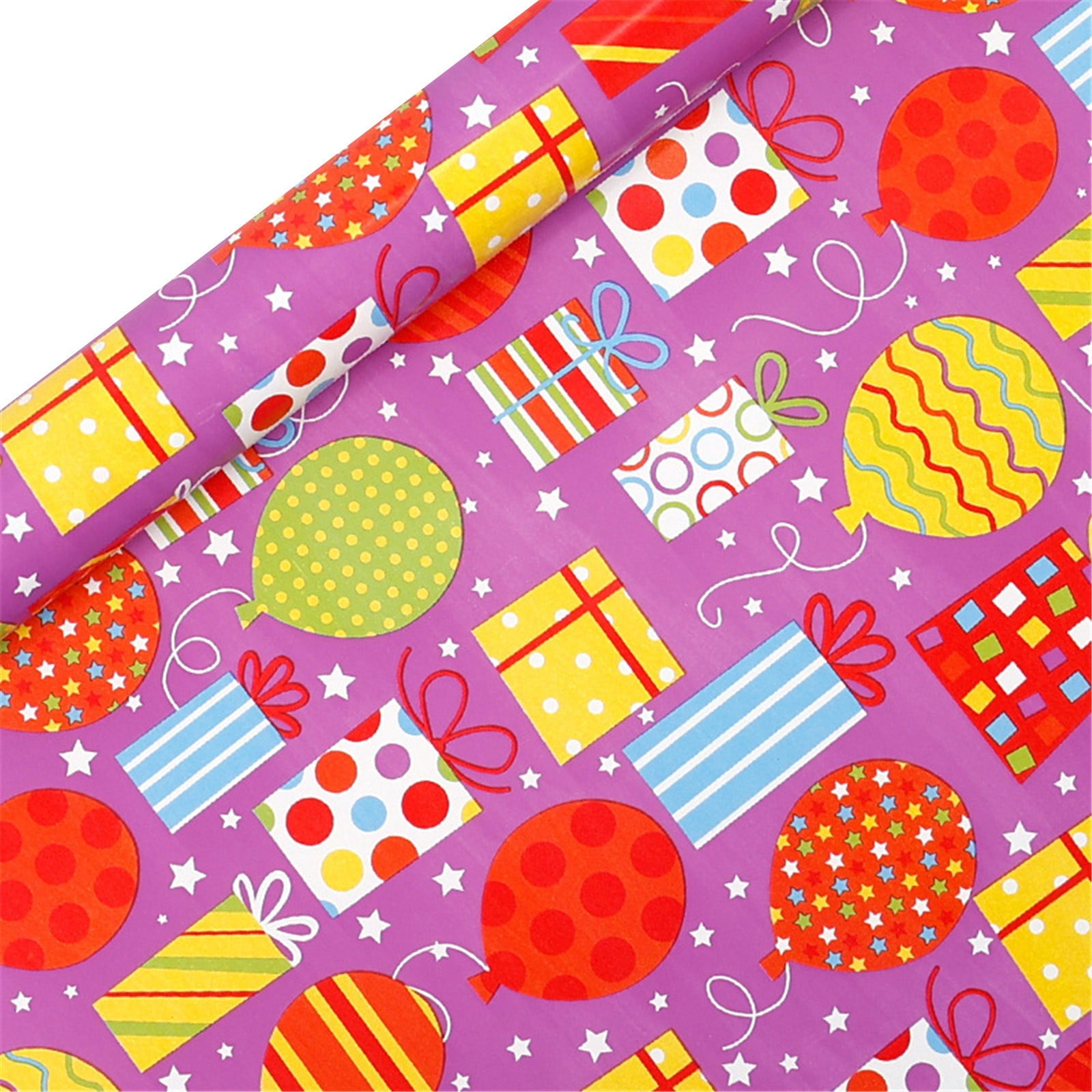 SUSHANG Vibrant Large-Print 𝗞𝗶𝗱𝘀 Wrapping Paper Roll Set | 3m Fun ...