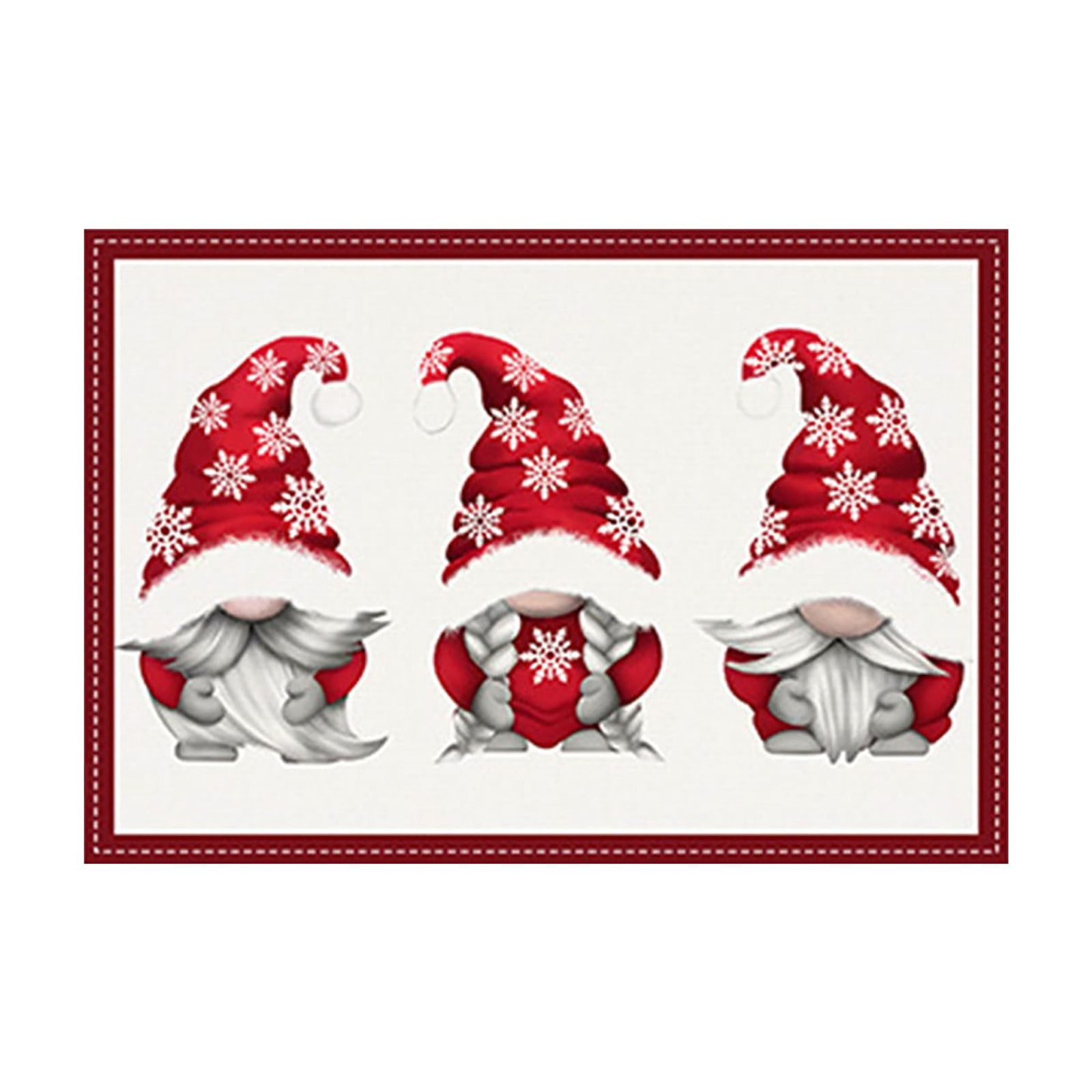 SUSHANG Watercolor Green Buffalo Plaid Christmas Trees Placemats Set of ...