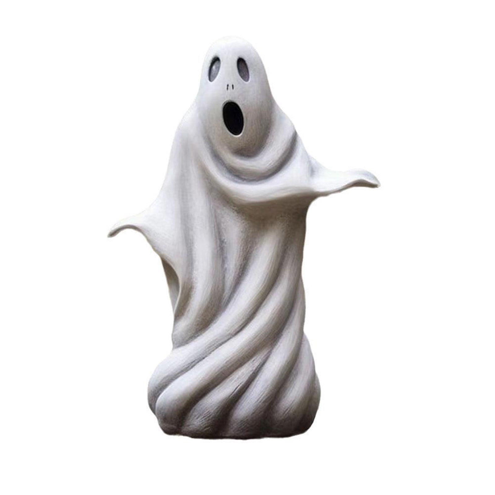 SUSHANG White Ghost Ornament Halloween Garden Ornament Cute Garden ...