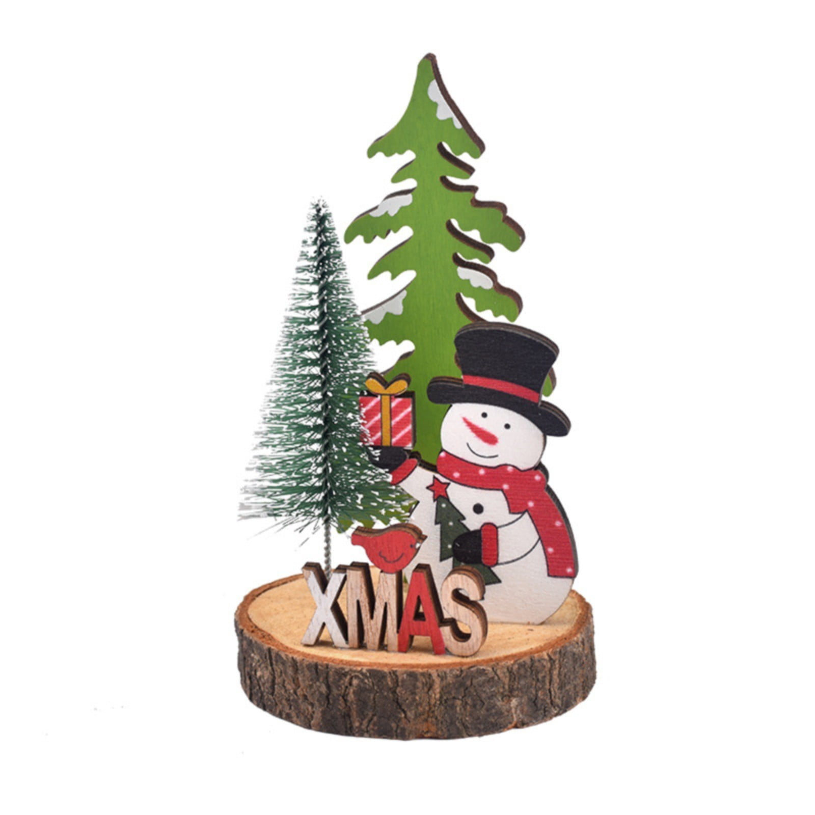 SUSHANG Wooden Christmas Trees Tabletop Decorations, Wooden Christmas ...