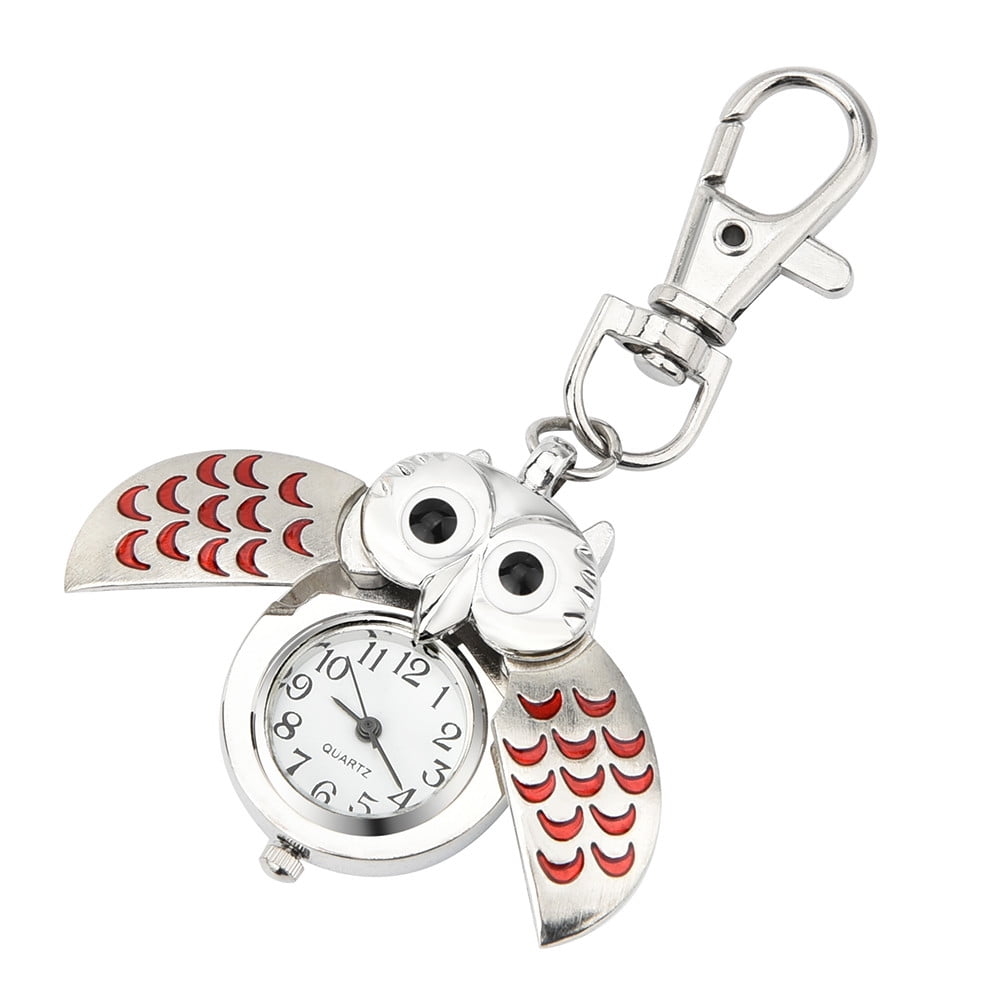 SUSHNAG Owl Pocket Watch Clip Keychain Owl Fashion Watch Gorgeous ...