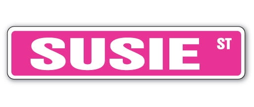 SUSIE Street Sign Childrens Name Room Sign | Indoor/Outdoor | 36" Wide ...