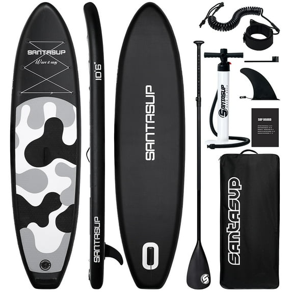 SUSIEBAY Inflatable Paddle Board, Wide Stance SUP with Accessories ...