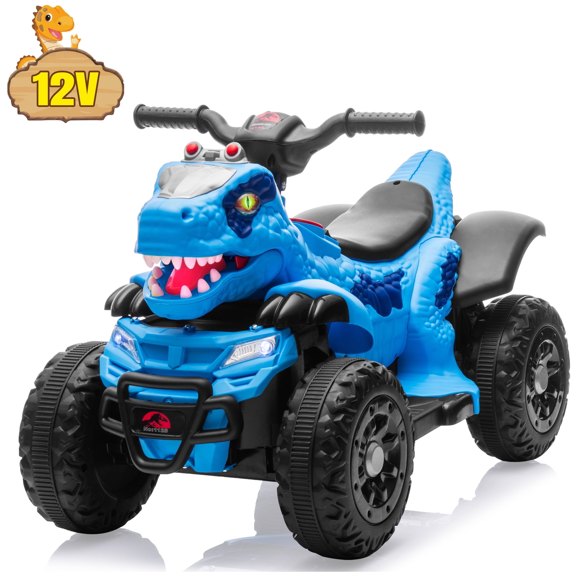 SUSIELADY 12V Electric Car For Kids ATV, Kids Ride On Toy, Dinosaur ...