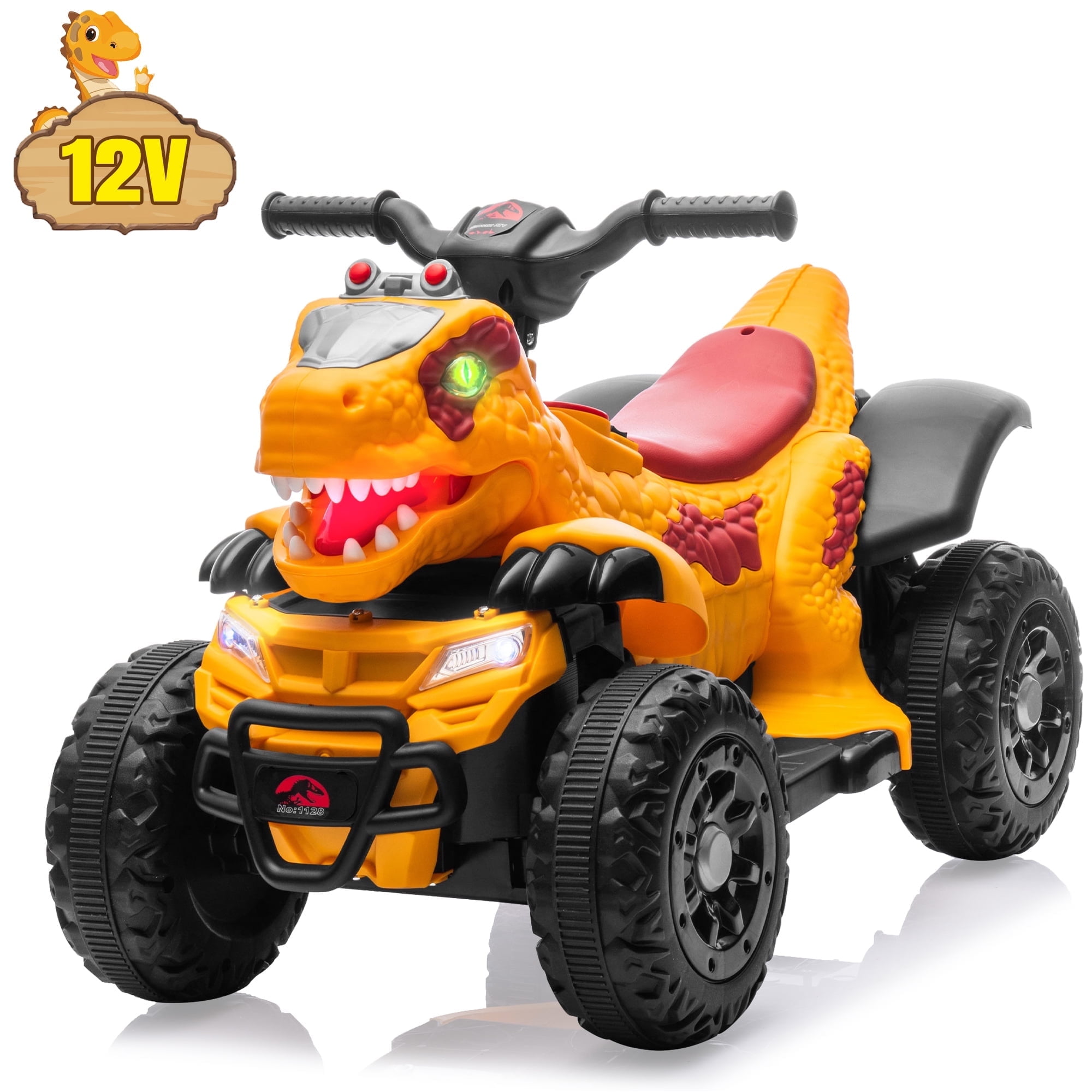 SUSIELADY 12V Electric Car For Kids ATV, Kids Ride On Toy, Dinosaur ...