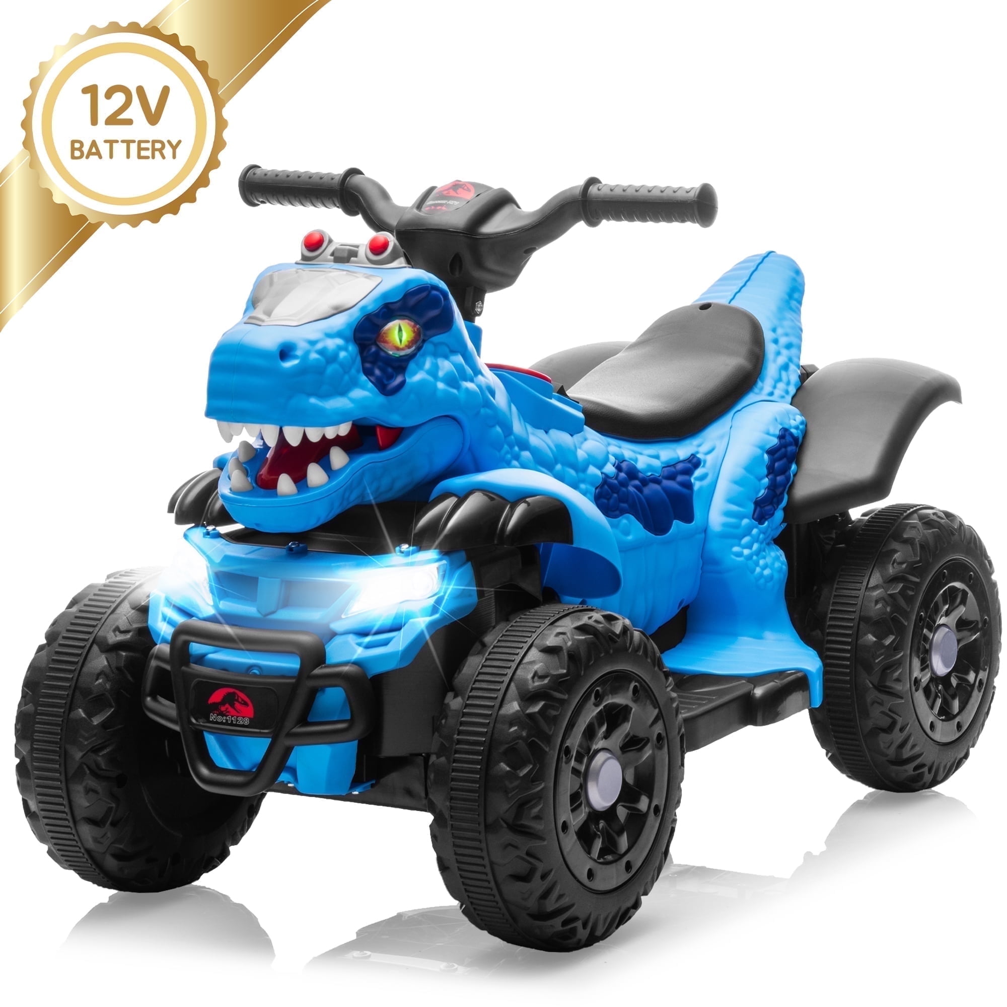 SUSIELADY 12V Kids Ride on Car, Electric Dinosaur ATV Battery Powered 4 ...