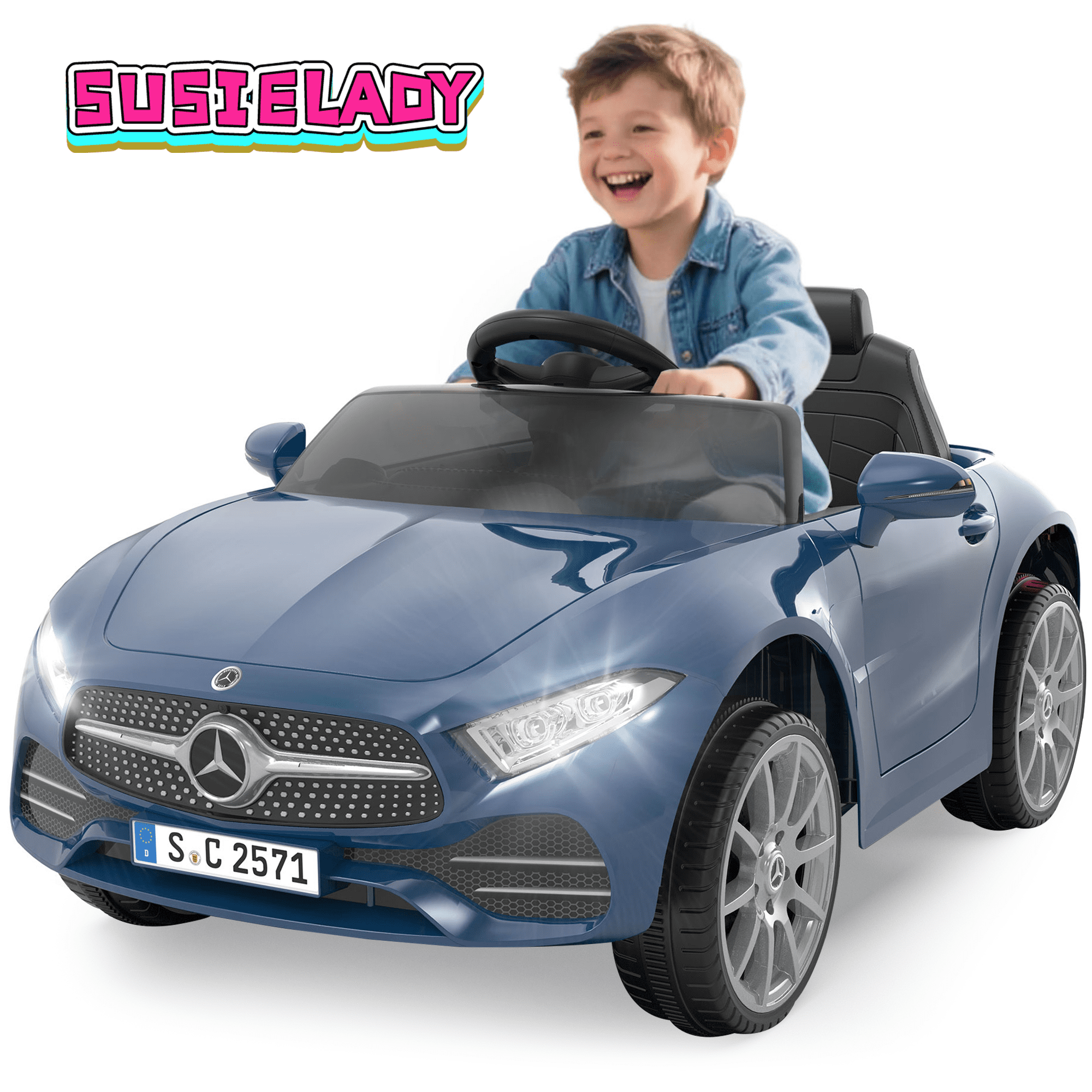 SUSIELADY 12V Kids Ride on Car, Licensed Mercedes-Benz CLS 350, with ...