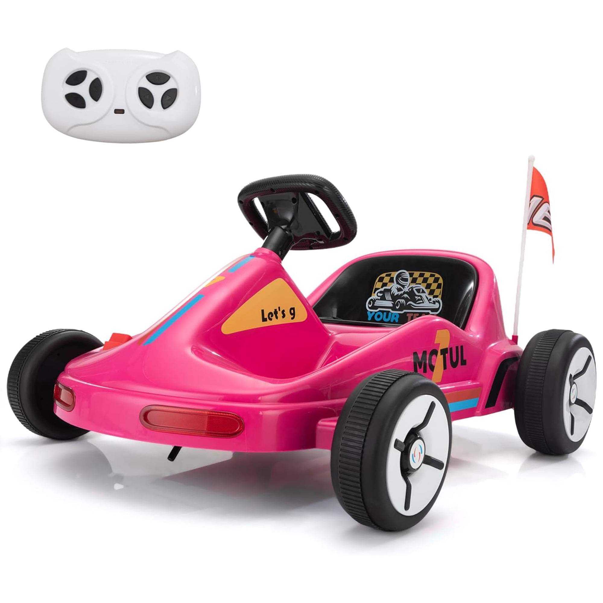 SUSIELADY 12V Kids Ride On Go Kart with Remote Control and Bluetooth ...