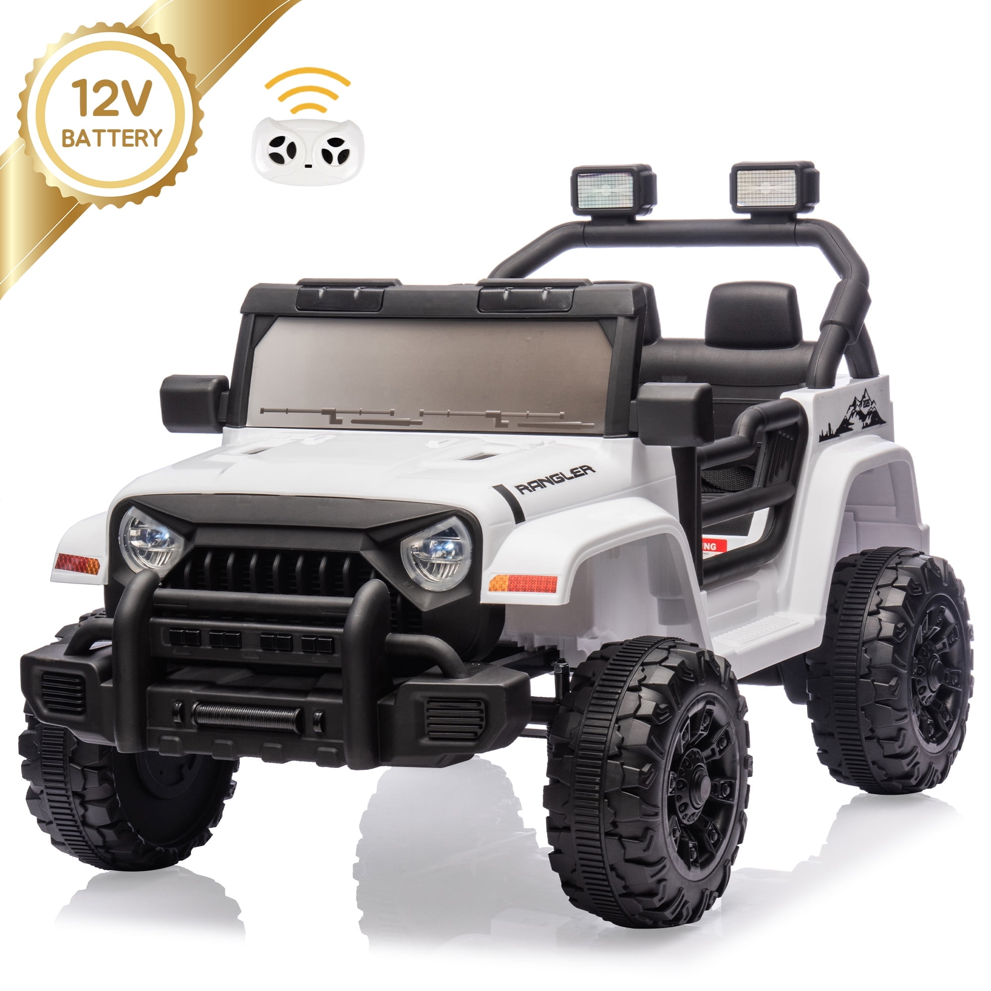 SUSIELADY 12V Kids Ride on Truck, Parents Remote Control Jeep for Kids ...