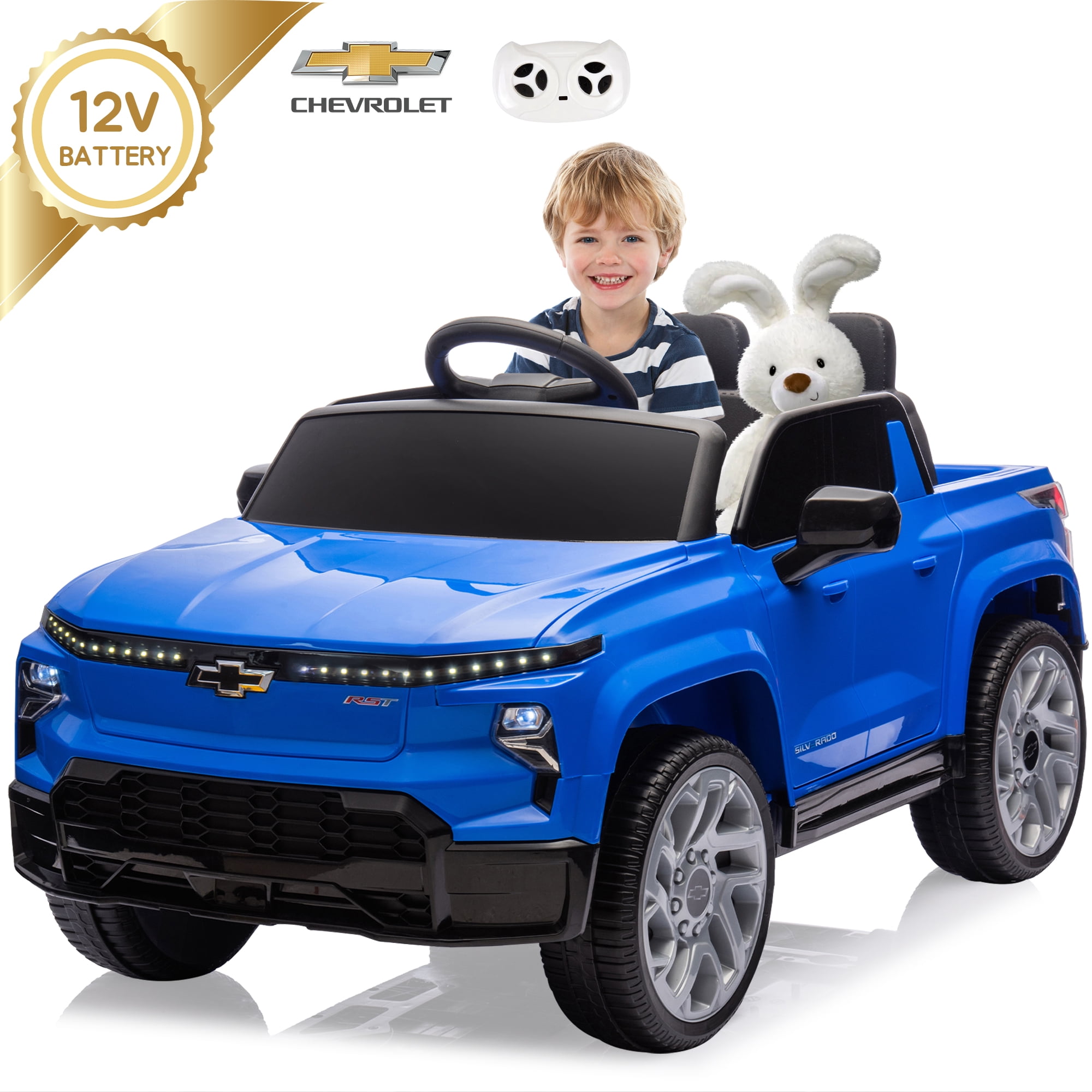 SUSIELADY 12V Kids Ride on Toy Licensed Chevrolet Silverado, Battery ...
