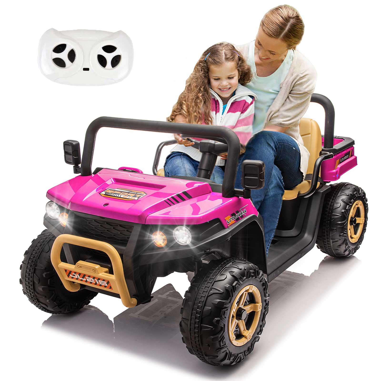 SUSIELADY 24V 2-Seater Kids Ride on Car, XXXL UTV, with Remote Control ...