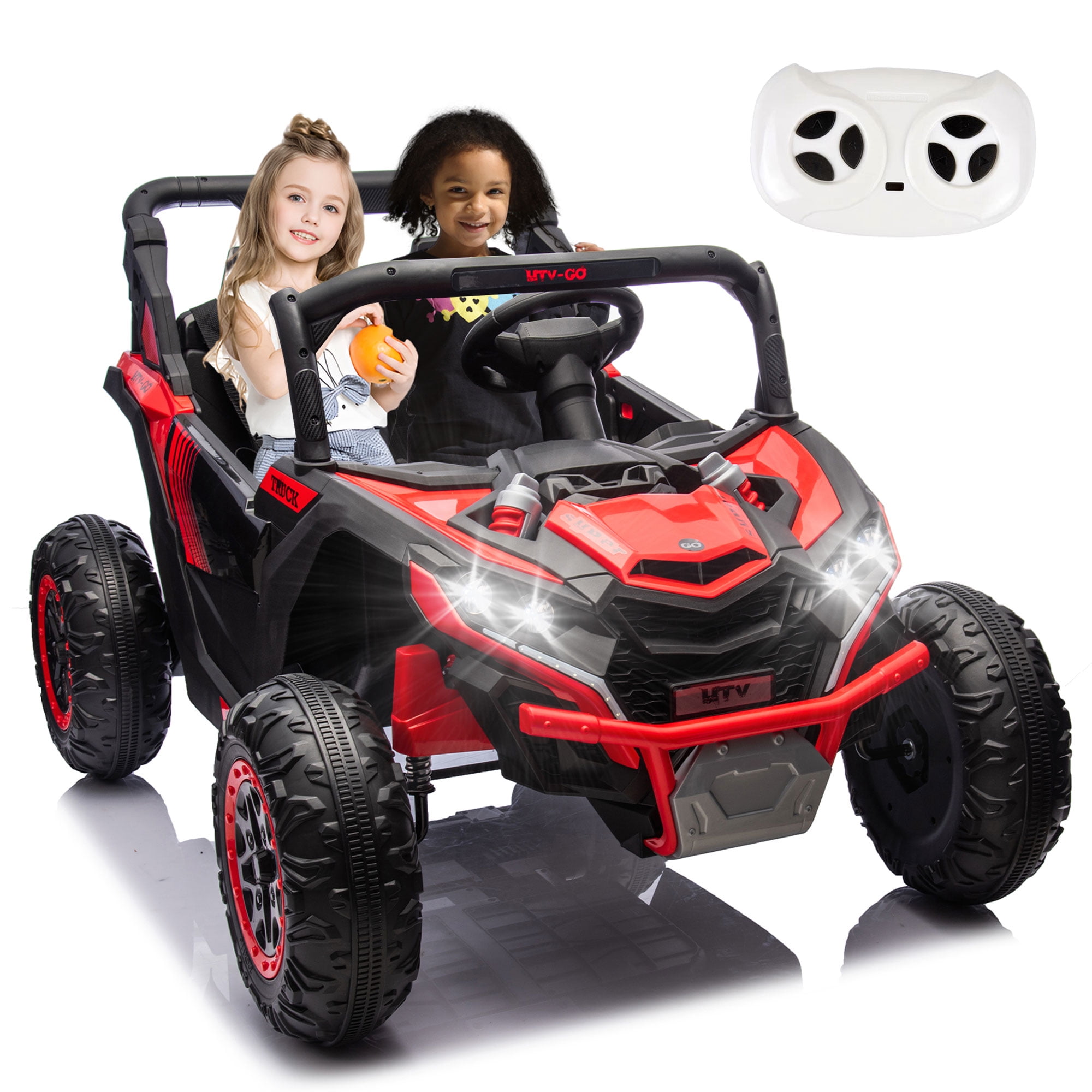 SUSIELADY 24V 2-Seater Ride-On UTV for Kids, Electric Car with Remote ...