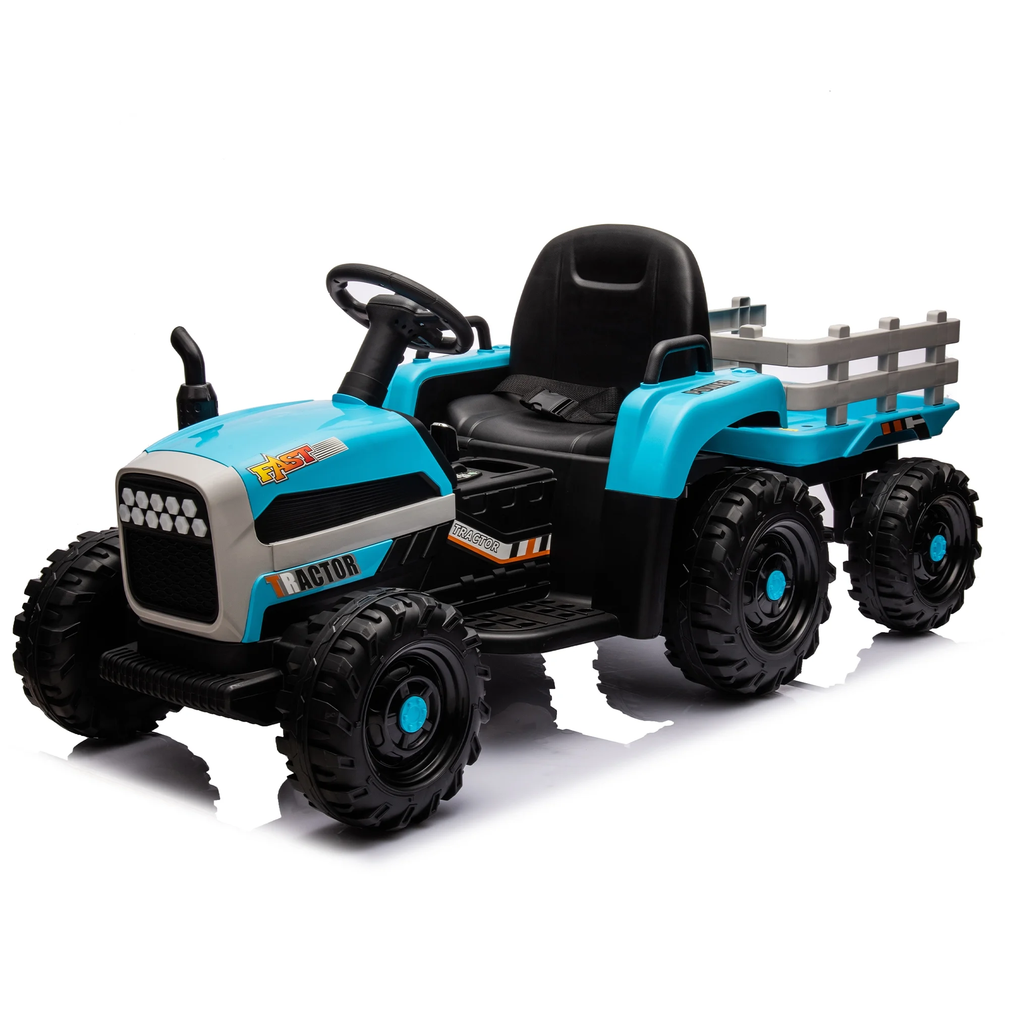 SUSIELADY 24V Kids Ride On Tractor with Trailer, with Parent Remote ...