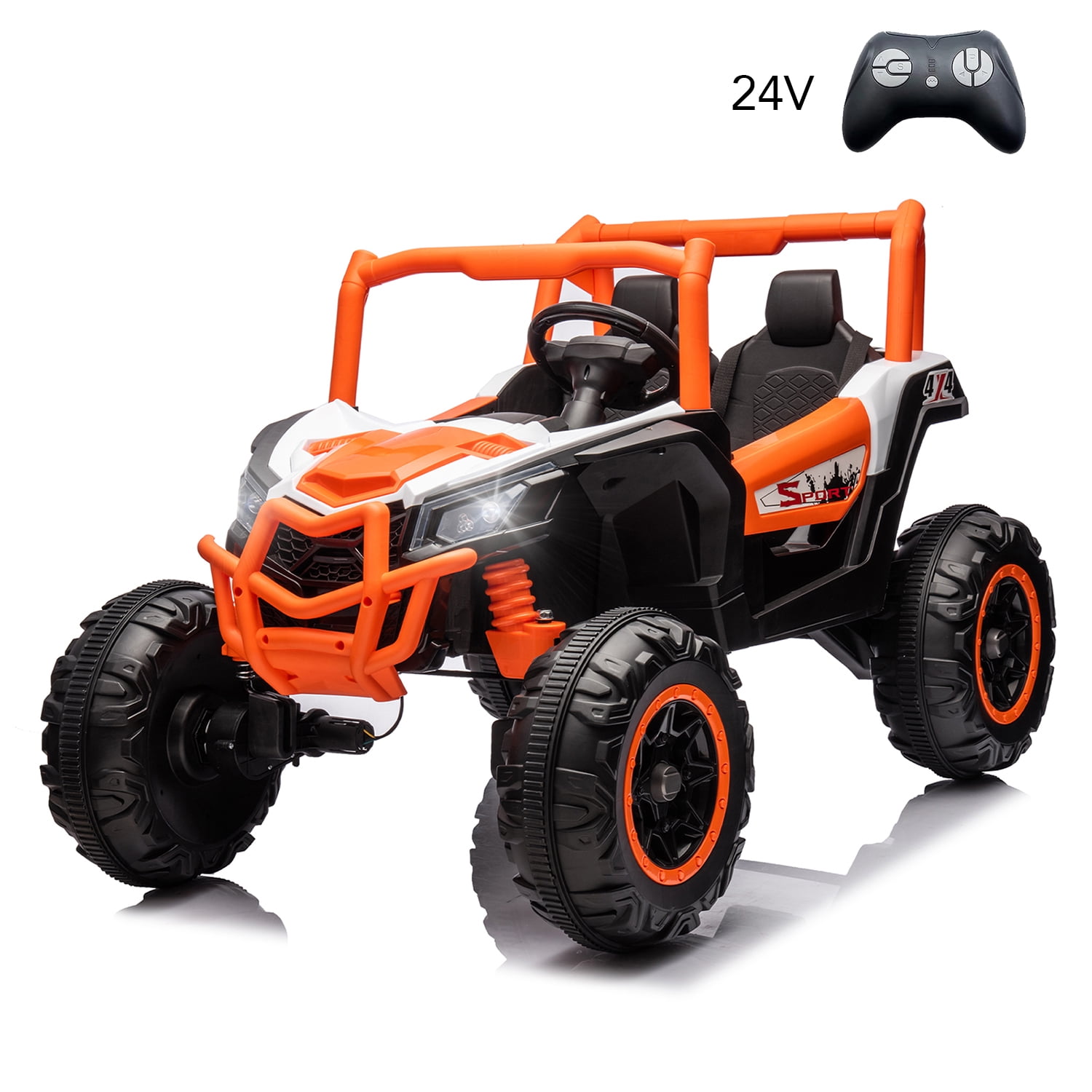 SUSIELADY 24V Kids Ride On UTV, Side by Side 4x4 Ride on Off-Road Truck ...