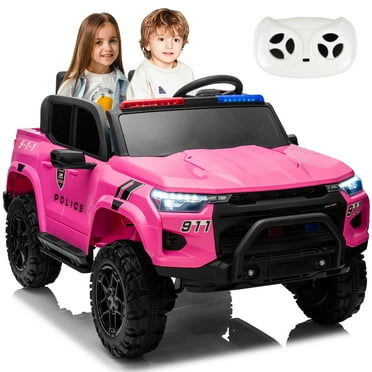 Track 7 24V Ride on Car, 2-Seater Kids Ride on Pickup Police Car with ...
