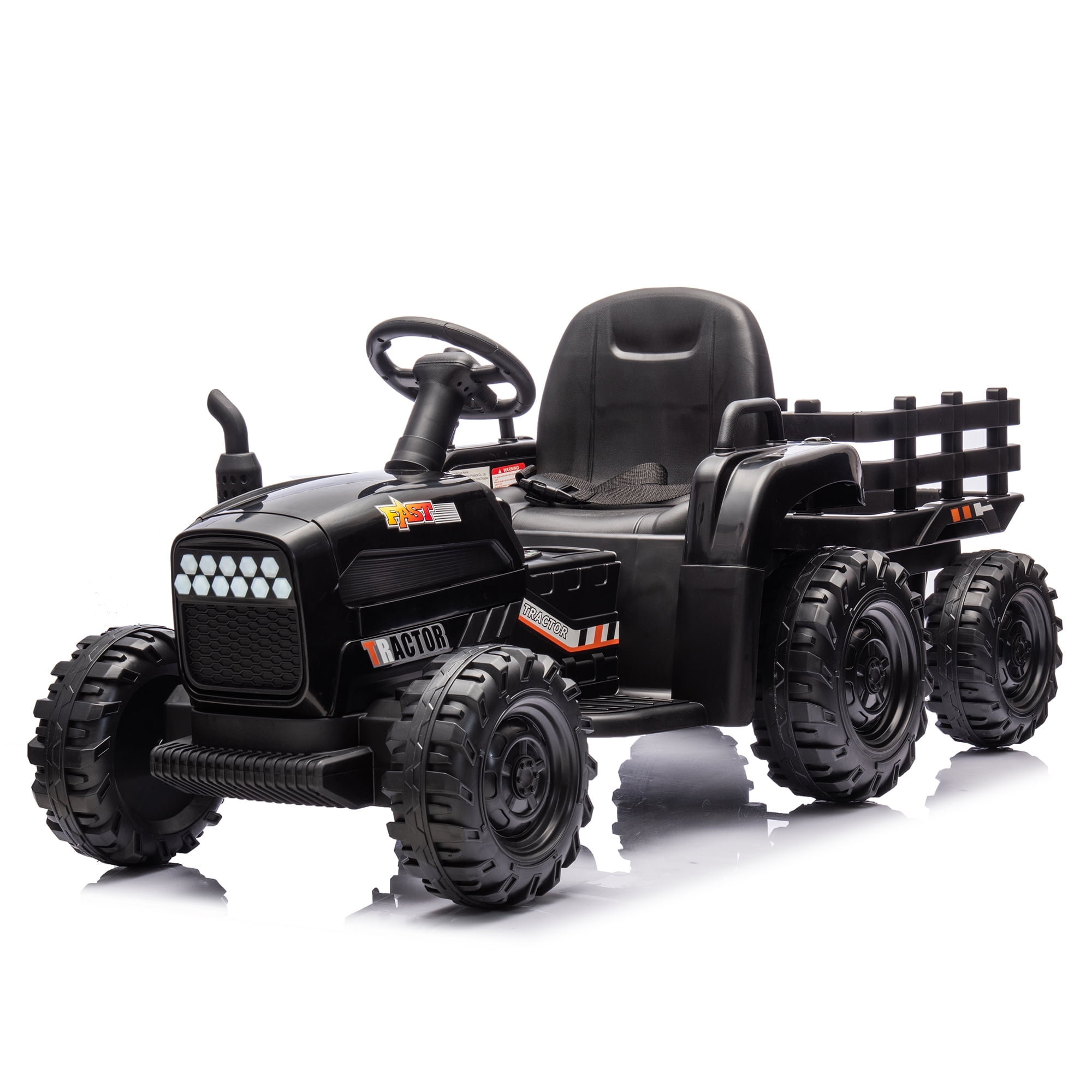 SUSIELADY 24V Kids Ride On Tractor with Trailer, with Parent Remote ...