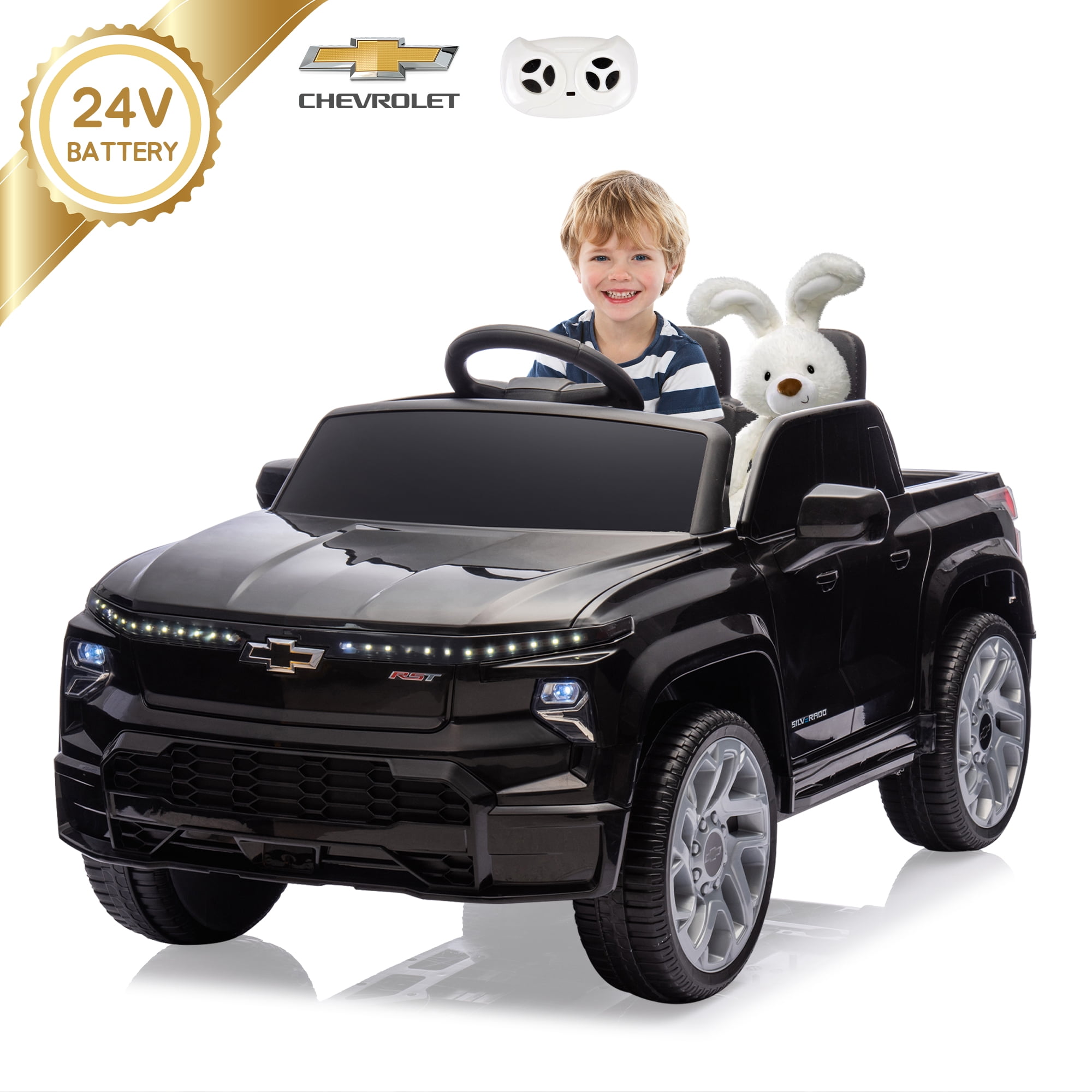 SUSIELADY 24V Licensed Chevrolet Silverado Ride On Truck Car, Battery ...