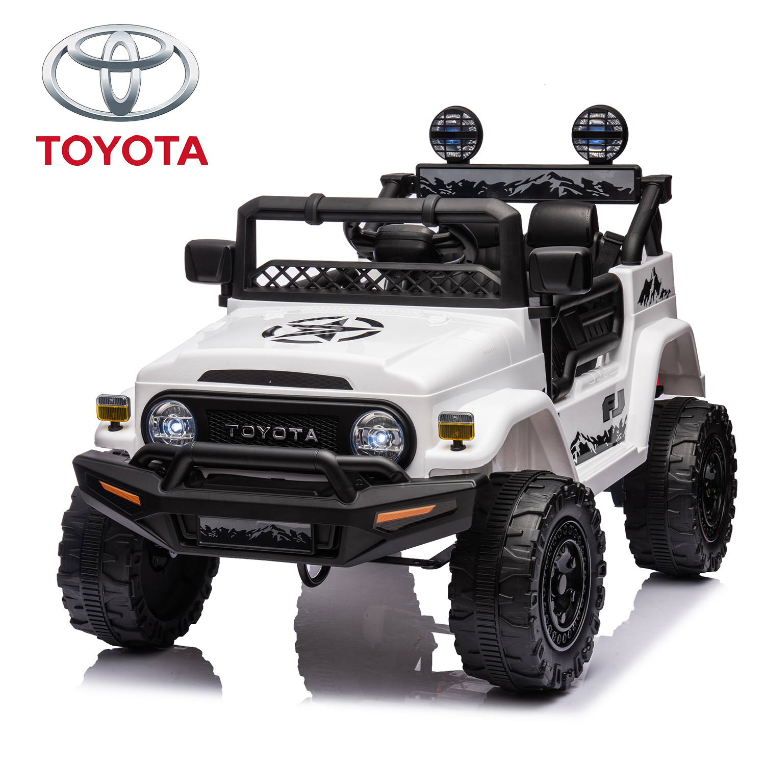 SUSIELADY Kids Ride on Truck, 12V Licensed Toyota FJ Cruiser Electric ...