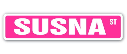 SUSNA Street Sign Childrens Name Room Sign | Indoor/Outdoor | 24" Wide ...