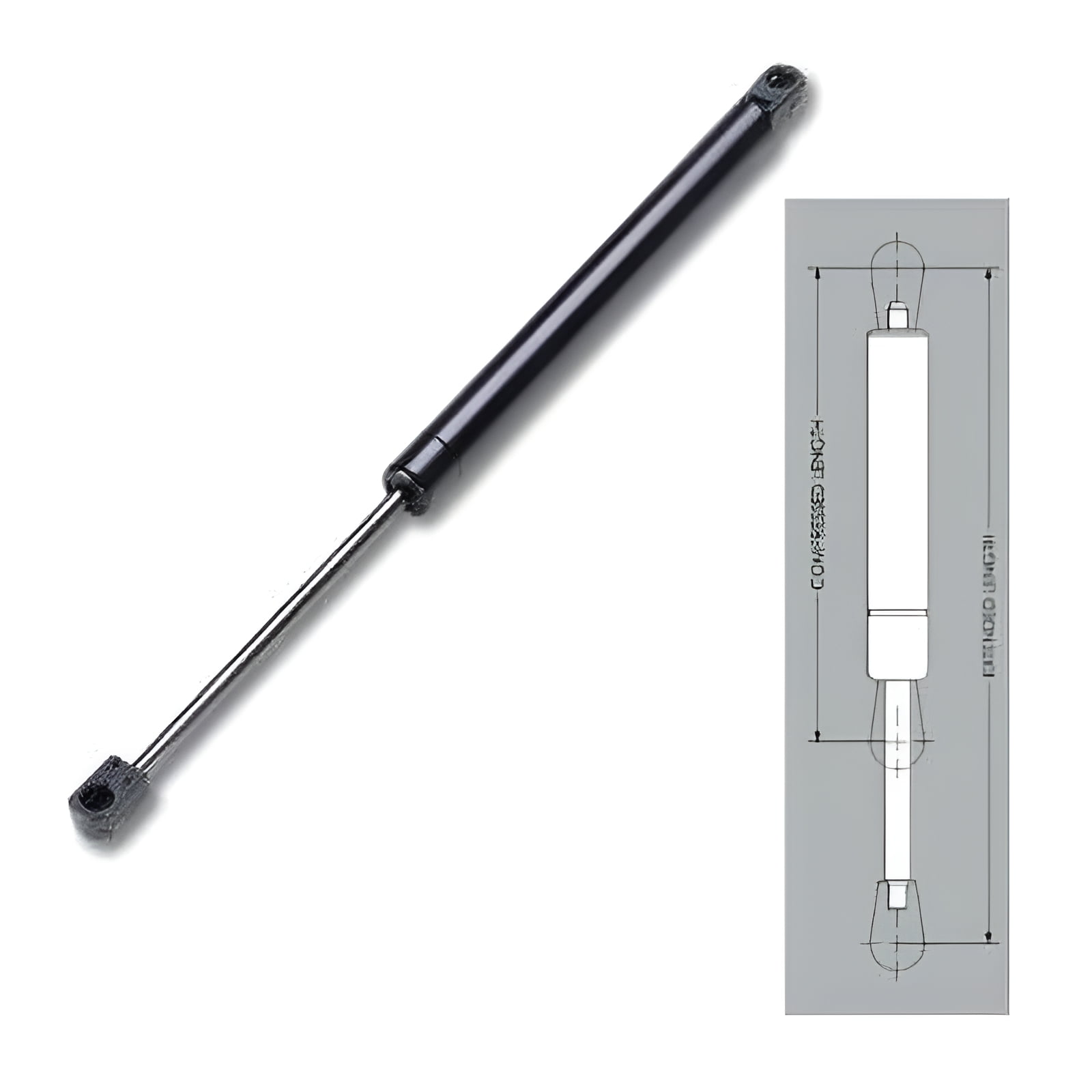 SUSPA® C16-08055 20" Gas Prop/Strut 120 lbs - Set of Two - Walmart.com