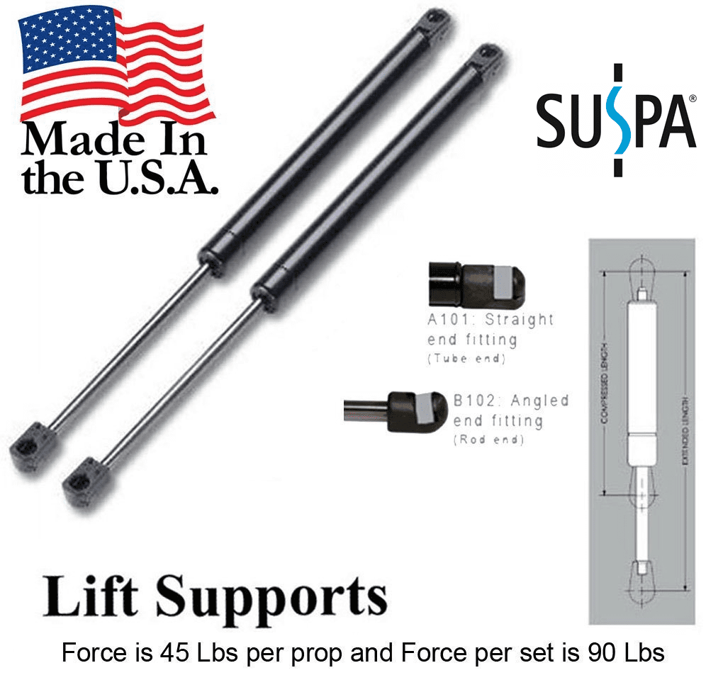 SUSPA® C16-19567 Gas Springs, Set of 2 - Walmart.com
