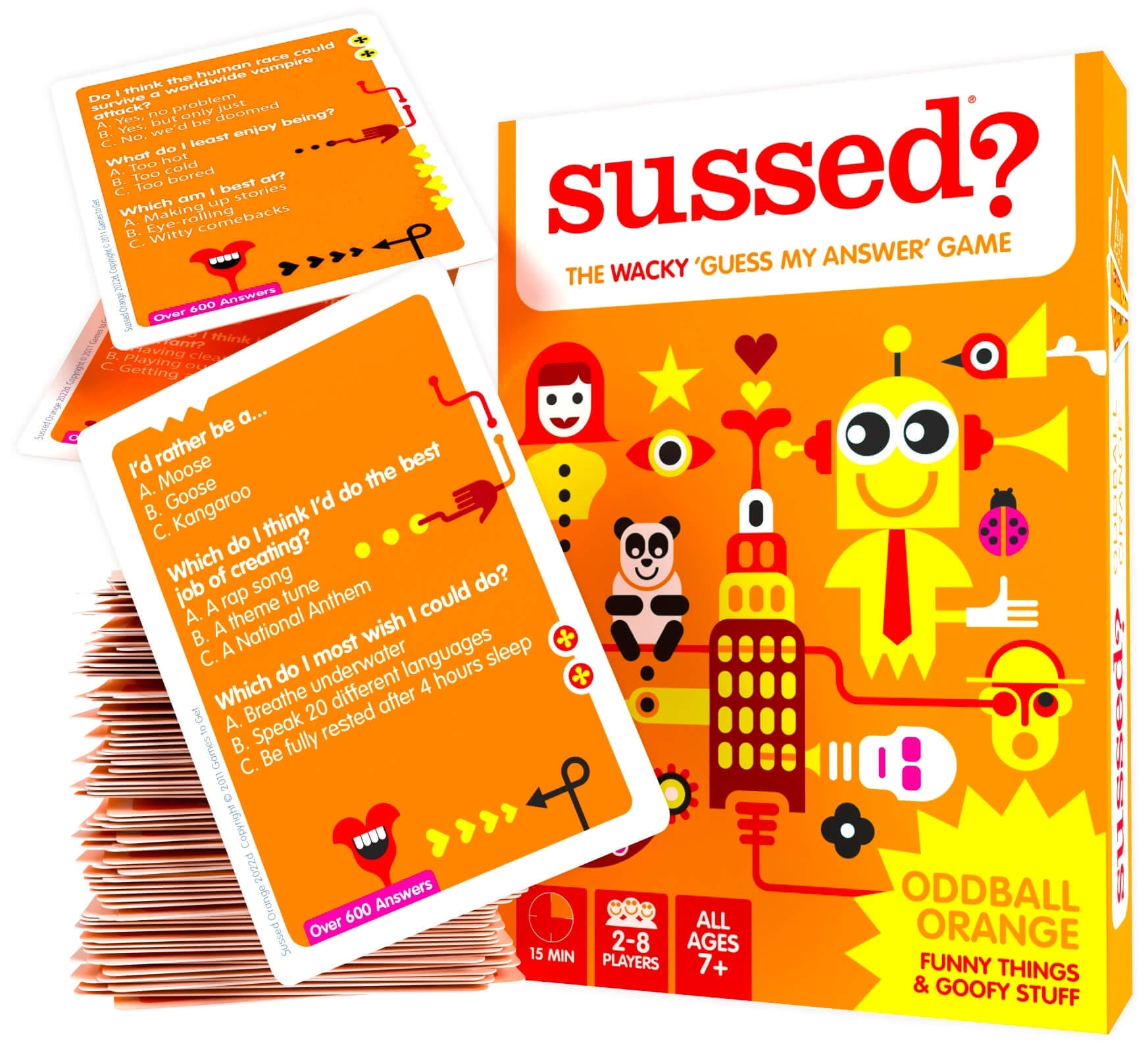 SUSSED Choose Your Answer Social Card Game - Fun Family Game with ...