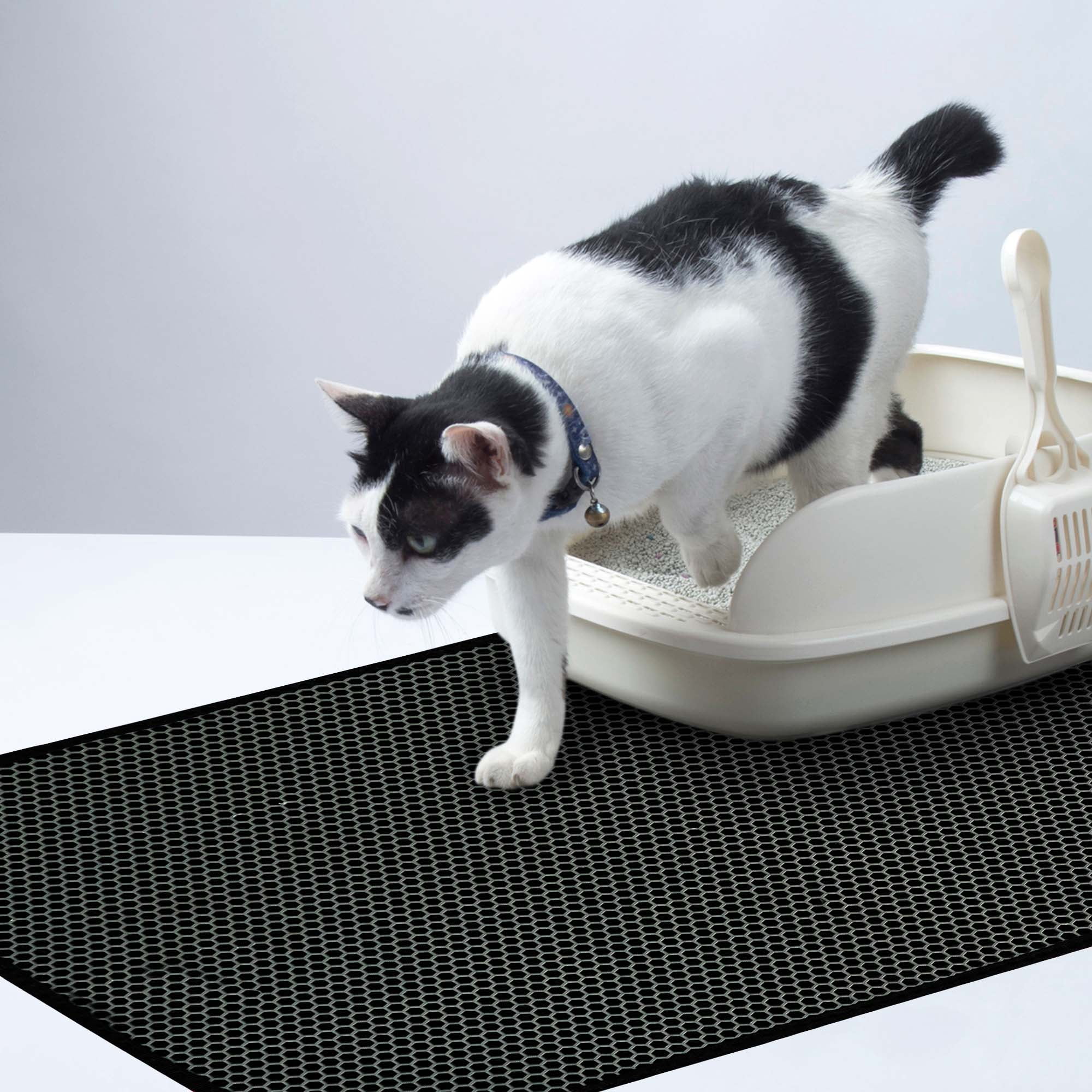 SUSSEXHOME Pets 23.6 x 16.1 x 0.25 Inches Cat Litter Mat for Litter Box ...