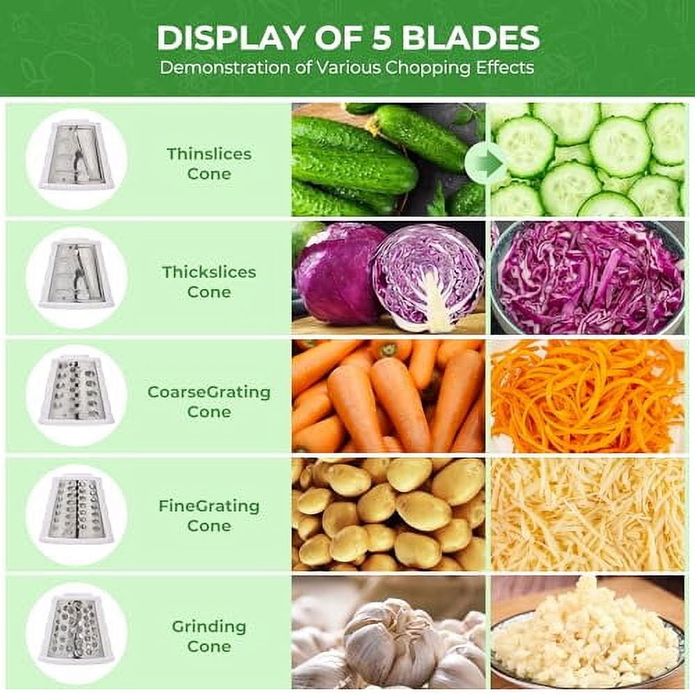 SUSTEAS Electric Cheese Grater - Electric Slicer Shredder for Carrots ...