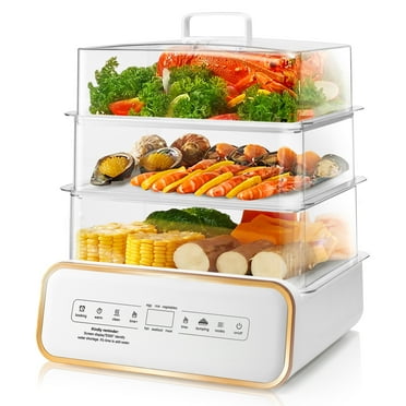 Cuisinart Cook Fresh Large Stainless Steel Glass Steamer for Kitchen ...