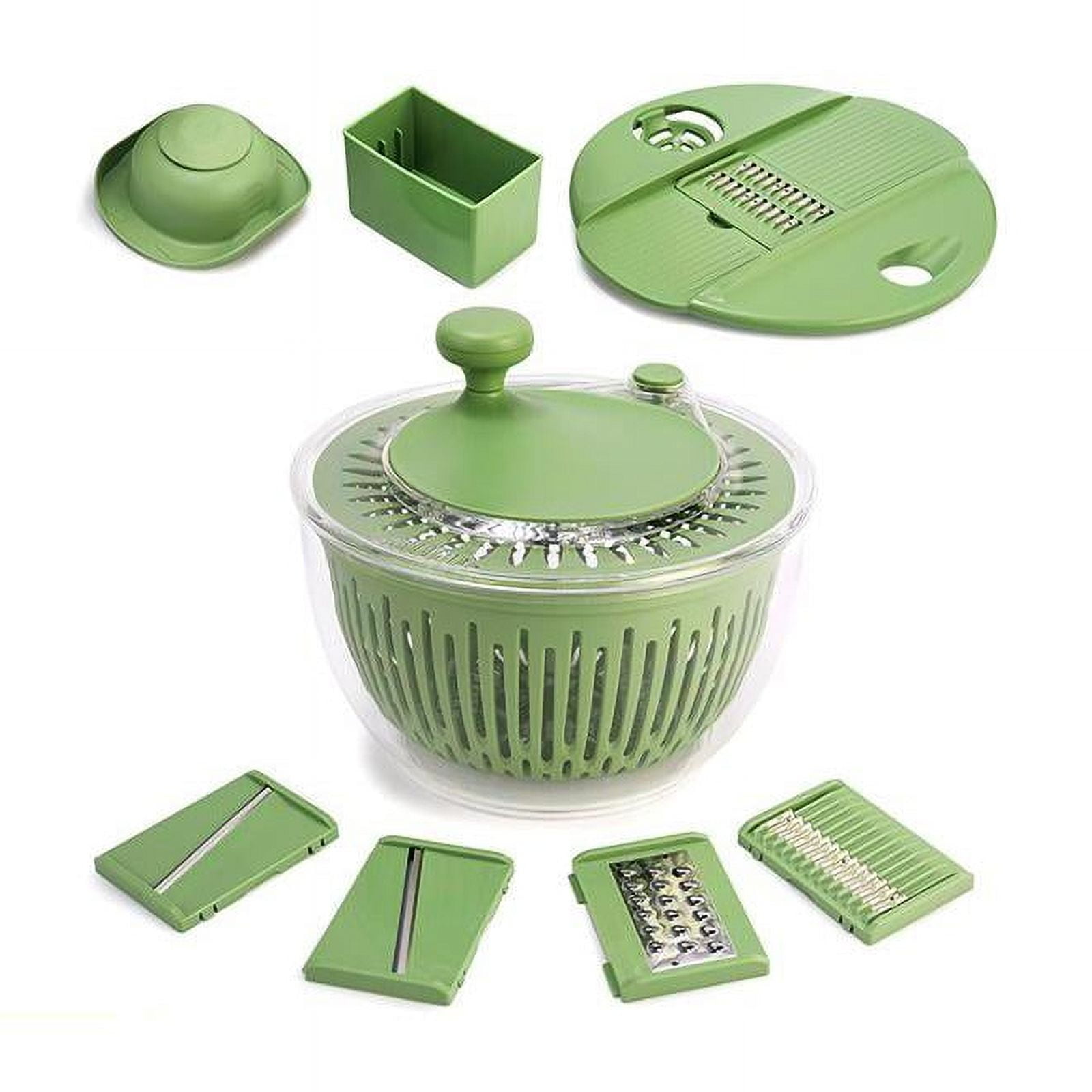 SUSTEAS Salad Spinner Large with 5 Blade Slicer and Egg Yolk Strainer ...