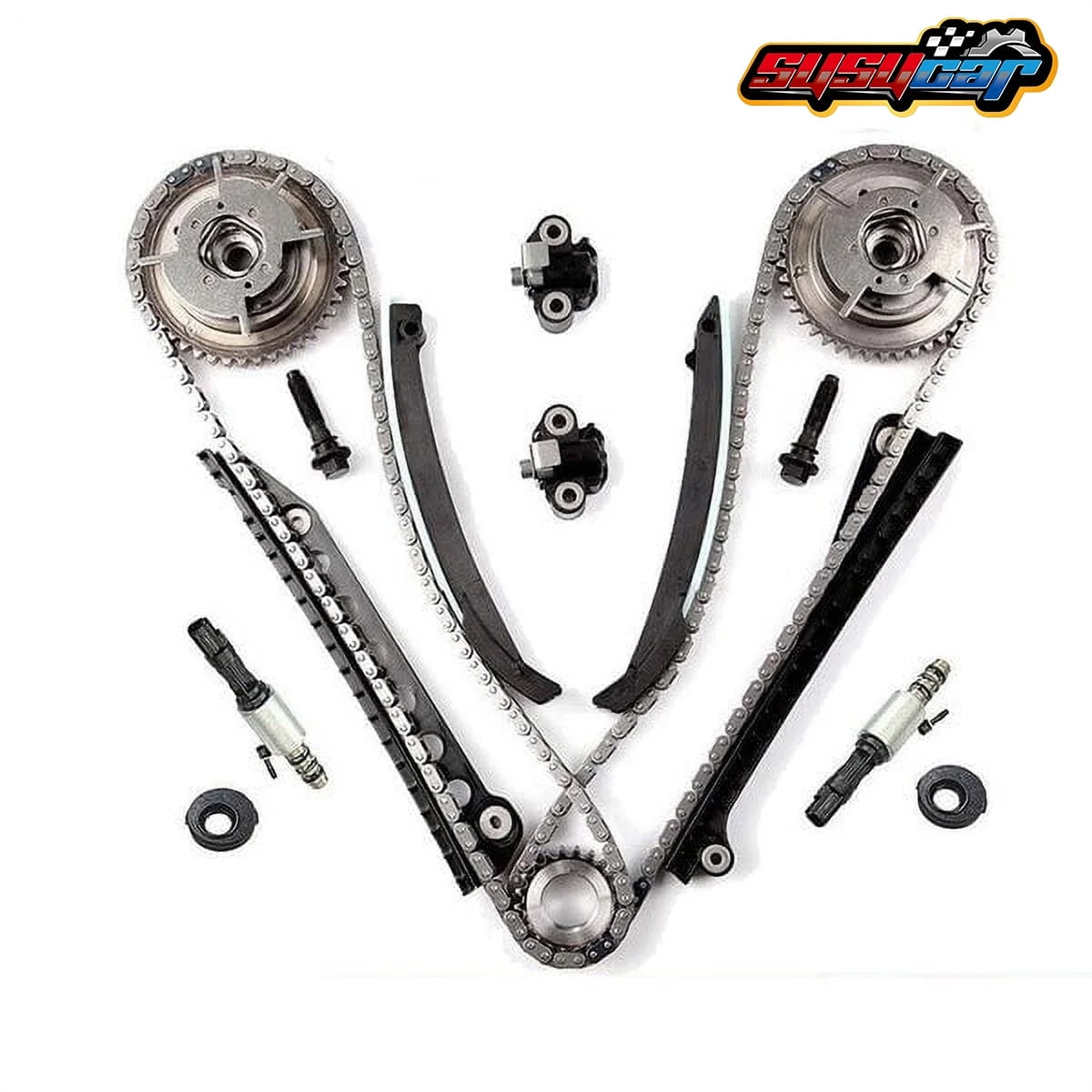 SUSUCAR Timing Chain Kit with VVT Cam Phasers Fits F150-350 Navigator 5 ...