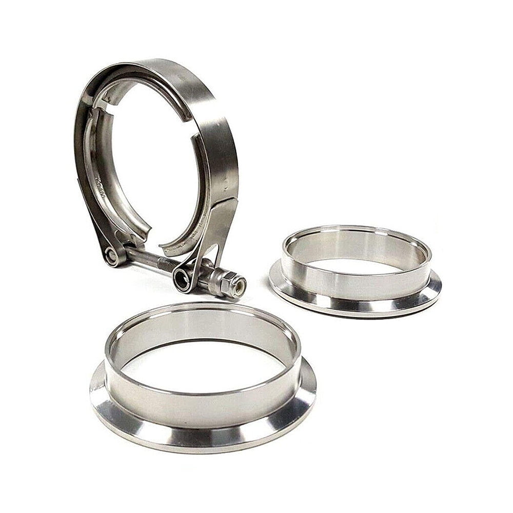 SUSUCAR Universal 3" inch Stainless Steel V-Band Turbo Downpipe Clamp ...