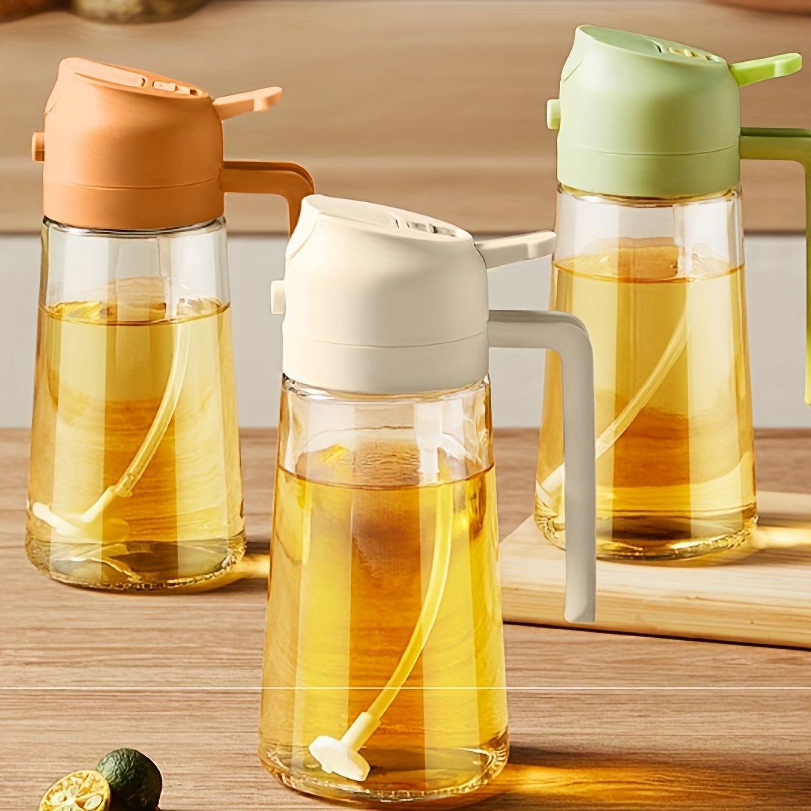 SUSUSU 3-piece 2-in-1 Glass Sprayer And Dispenser Dual Kitchen Bottle ...