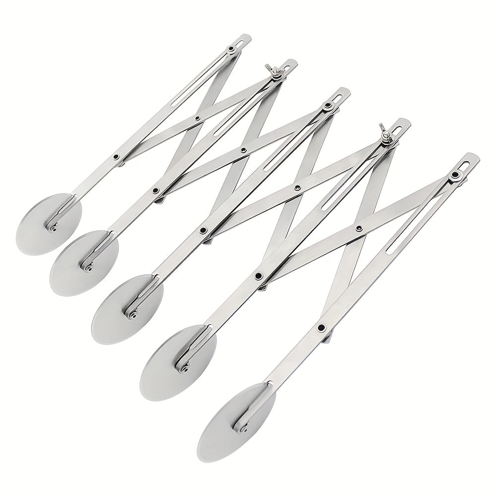 SUSUSU 5-Wheel Stainless Steel Expandable Pizza Slicer Adjustable Wheel ...