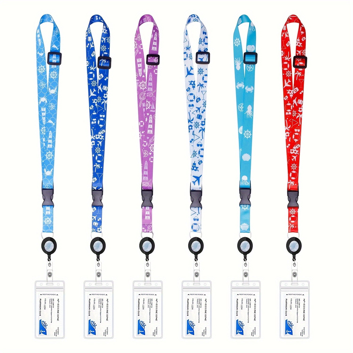 SUSUSU Adjustable Cruise Lanyards With Waterproof Id Badge Holder ...