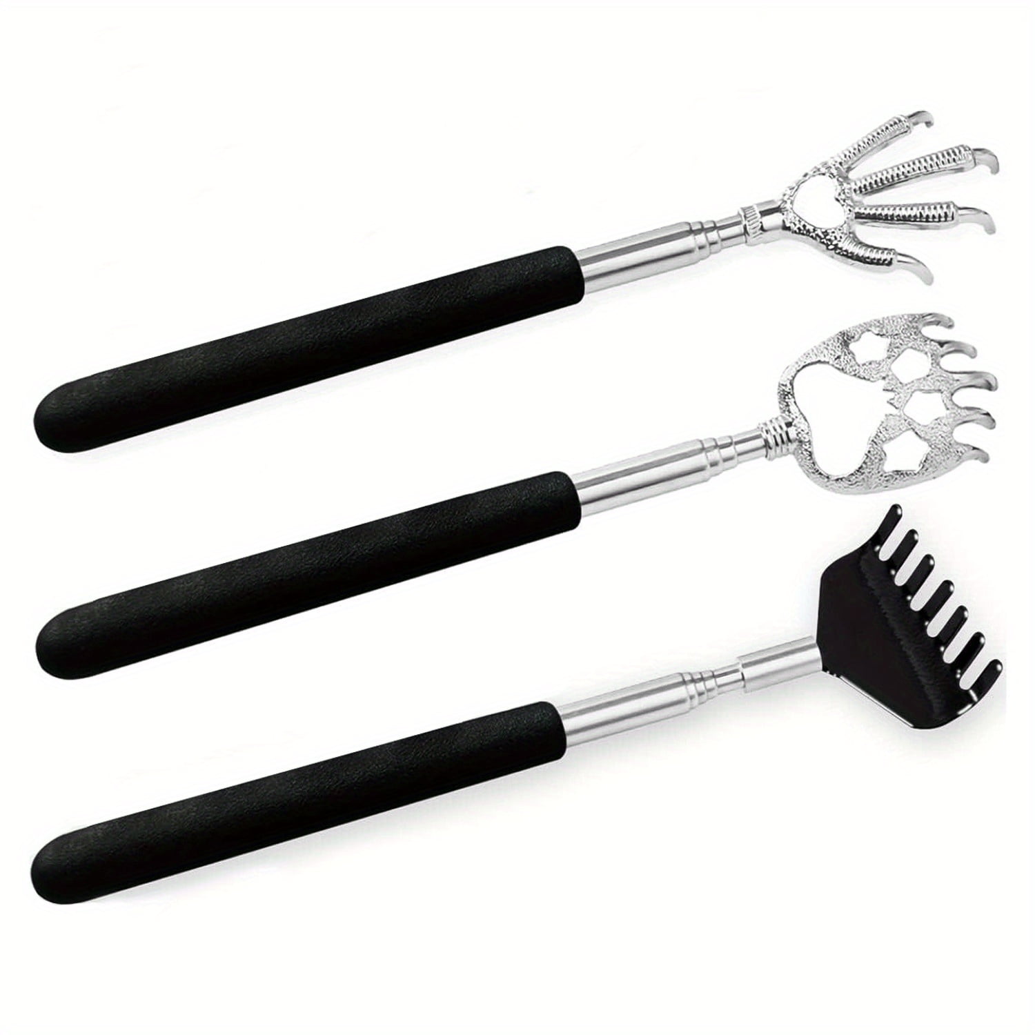 SUSUSU Back Scratcher Set - Extendable Stainless Steel Claws With Rake ...