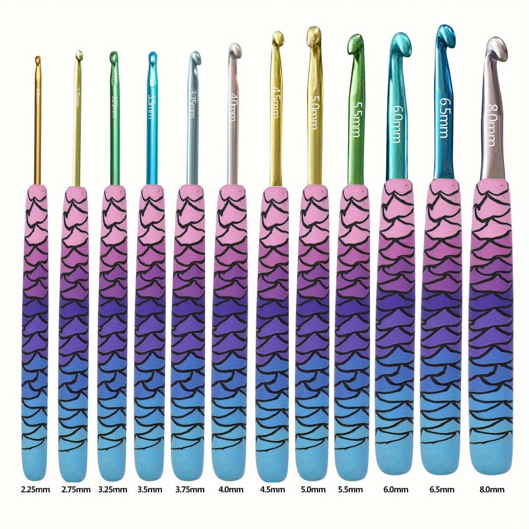 SUSUSU Crochet Set Ergonomic Handle Crochet Set For Arthritic Hands ...