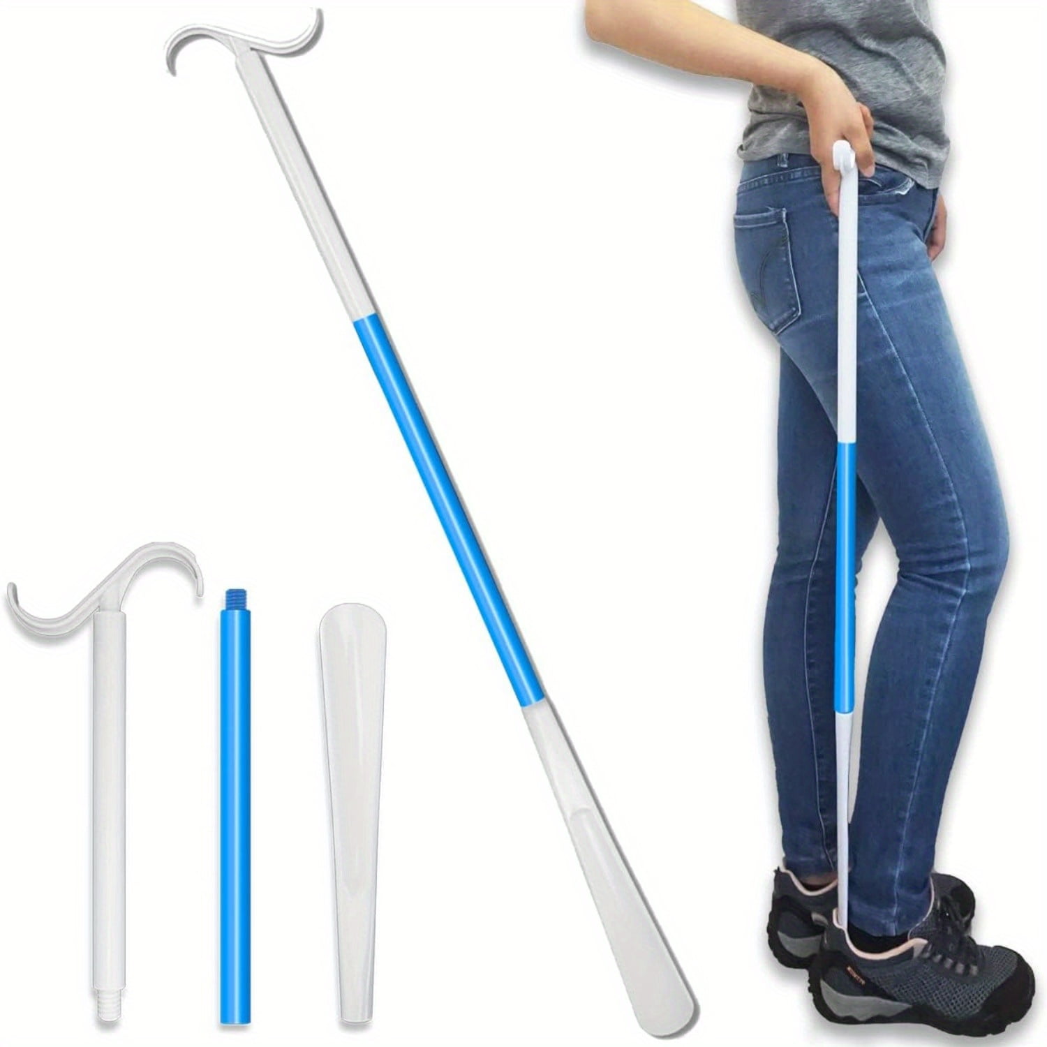 SUSUSU Dressing Aid Stick and Shoe Horn Multi-Purpose Wear Assistance ...