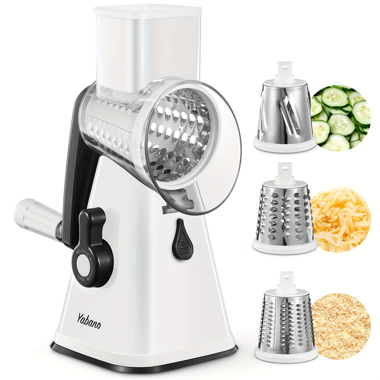 SUSUSU Grater rotary cheese grater with handle Kitchen Mandoline ...