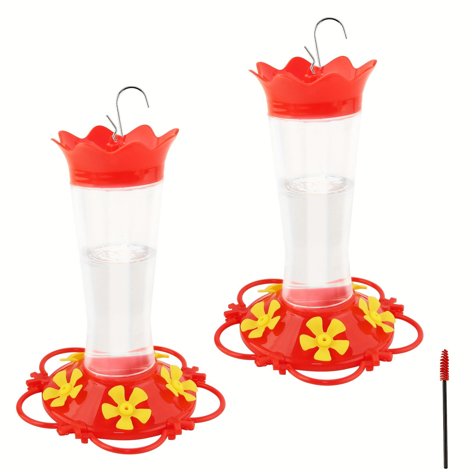 SUSUSU New Hummingbird Feeder 13.5 Oz [Set of 2] Outdoor Plastic ...
