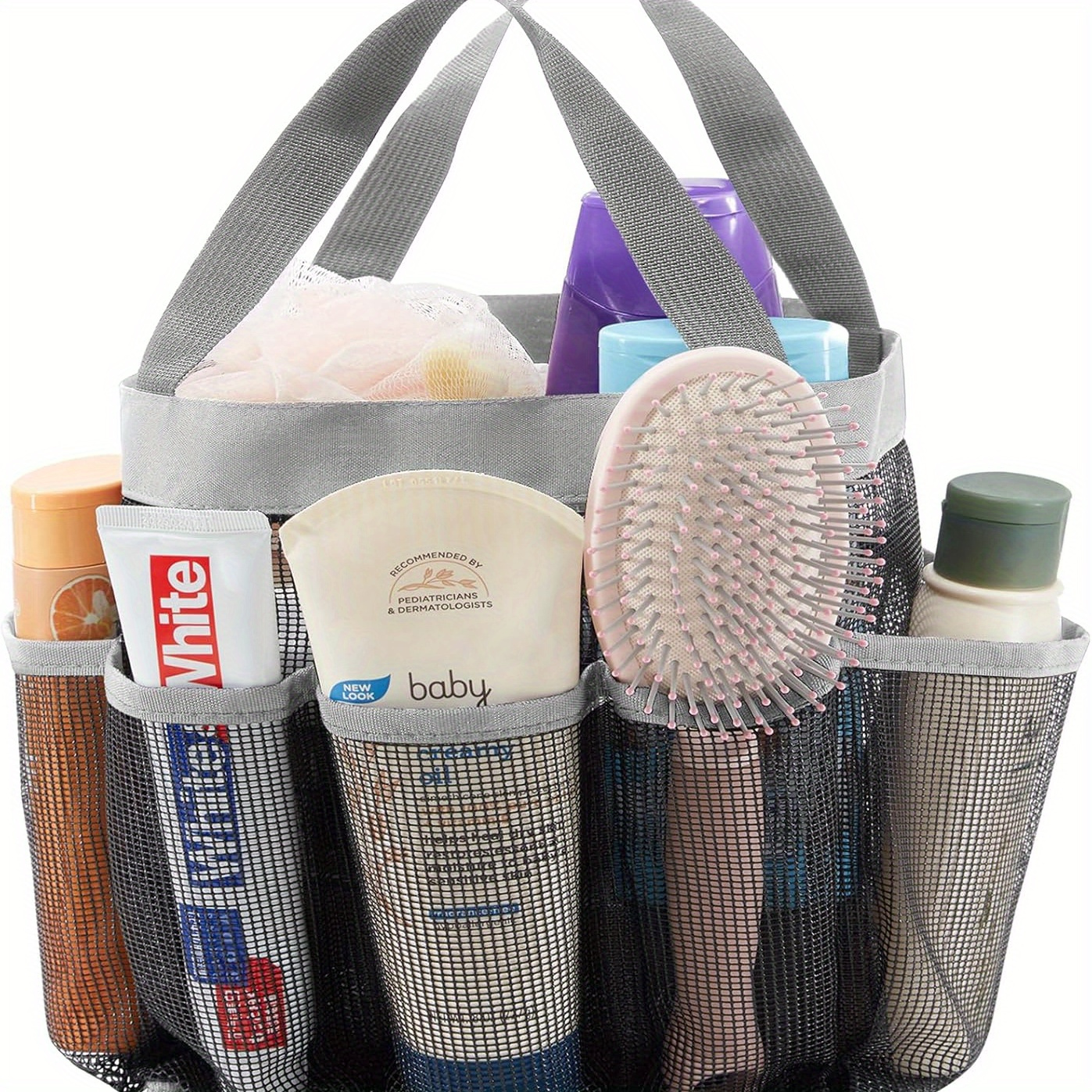 SUSUSU Shower Caddy Freestanding Portable Shower Tote Bag with 7 ...