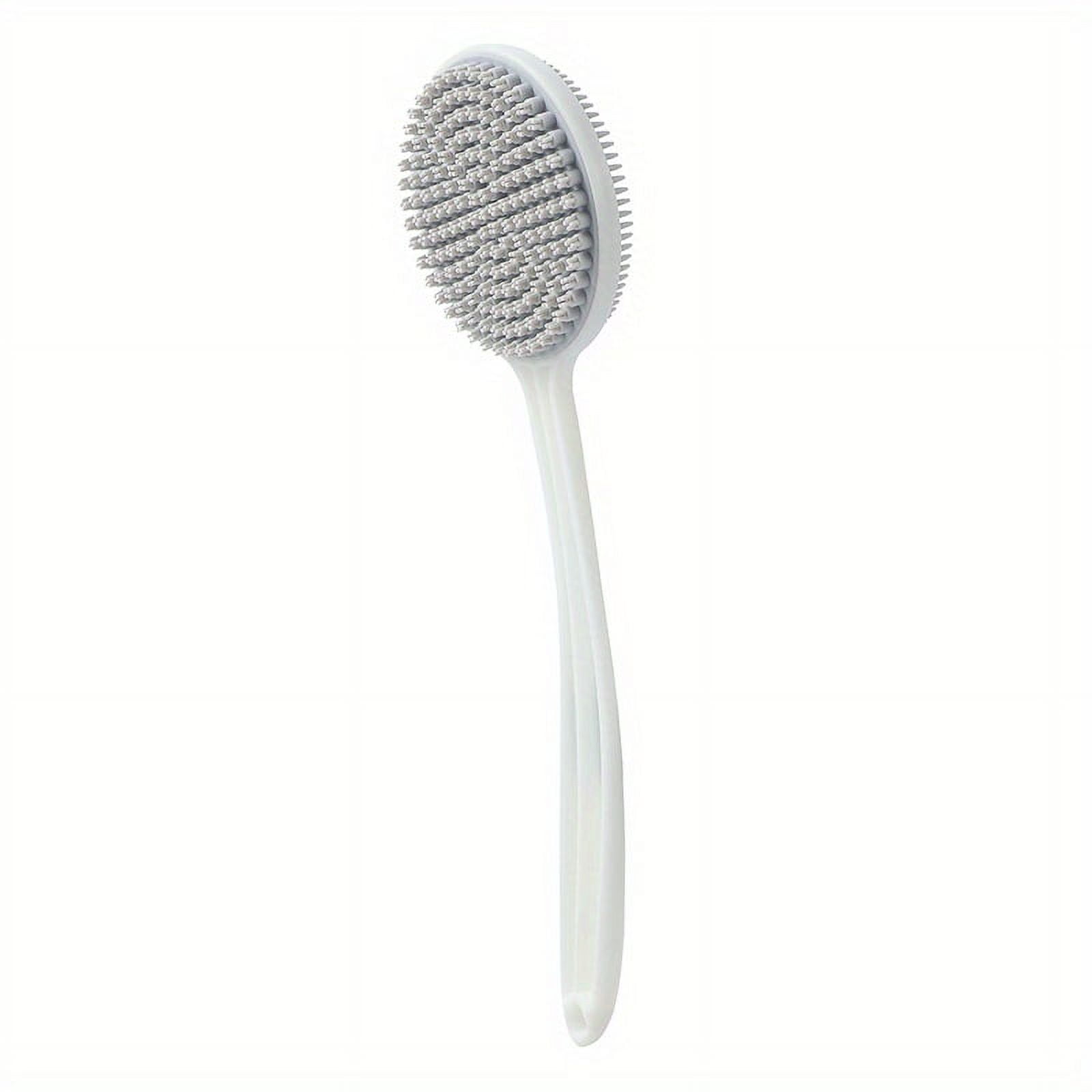 SUSUSU Silicone Back Scrubber with Bristles - Long Handle for ...