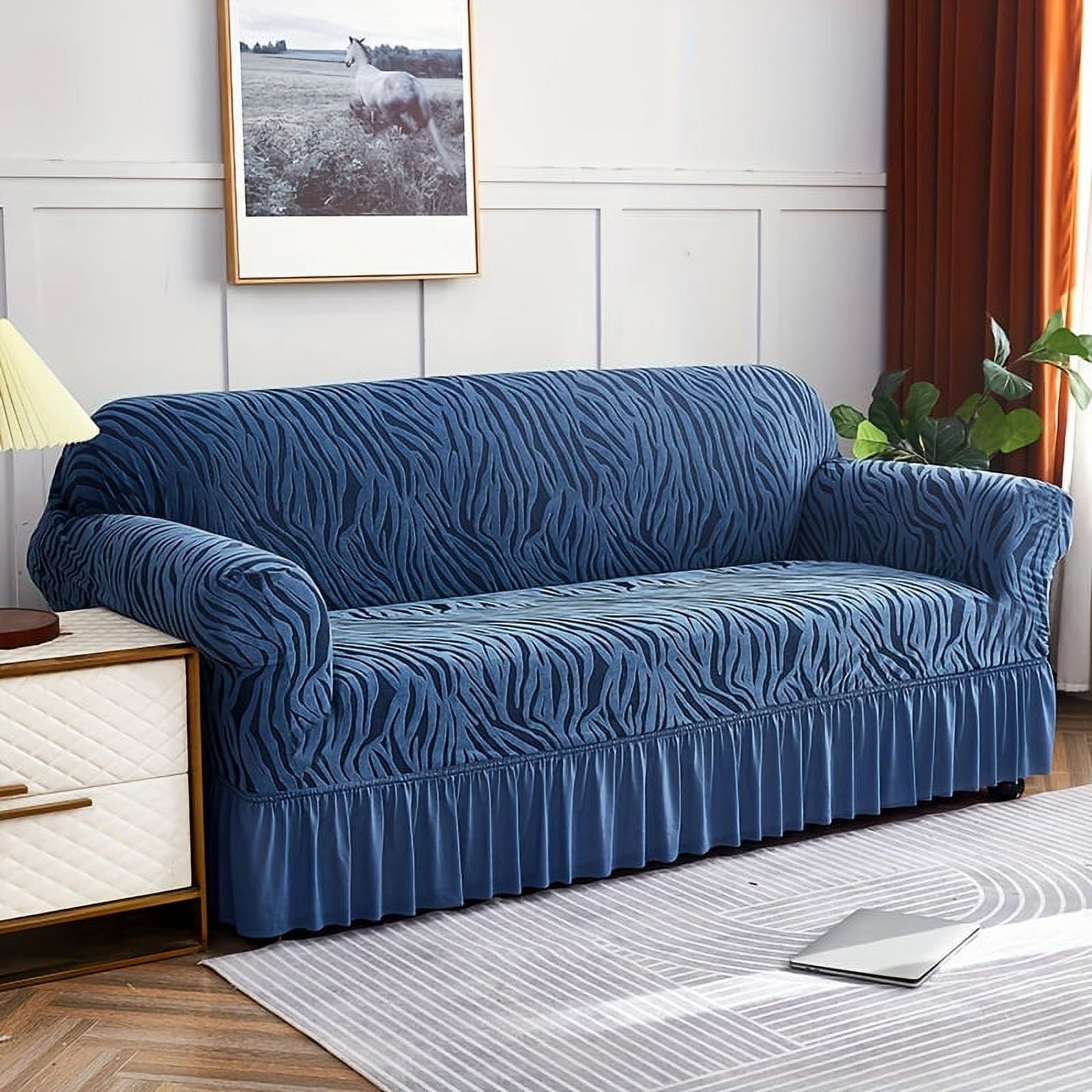 SUSUSU Skirt Sofa Cover Stretch Integrated Sofa Slipcover Couch Cover ...