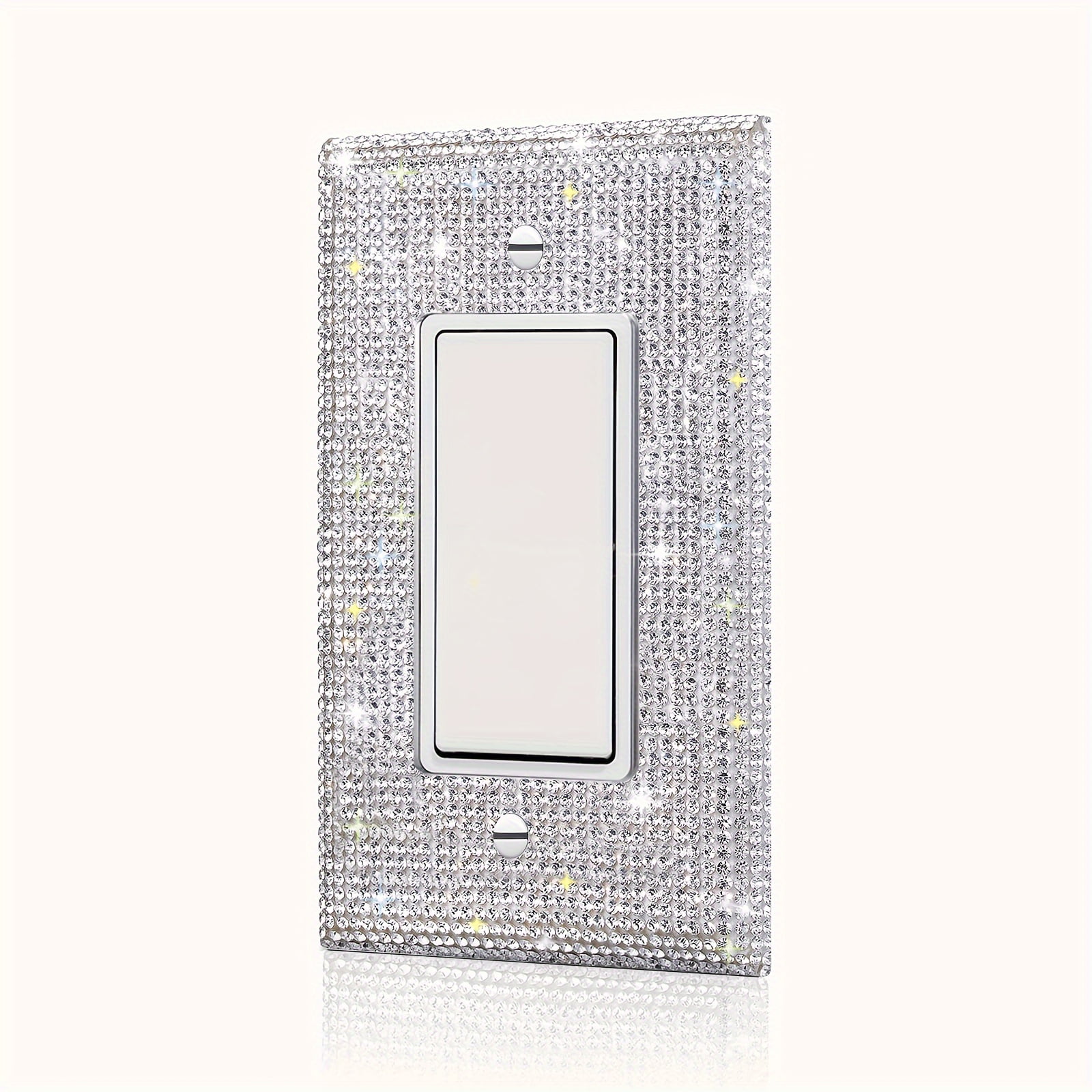 SUSUSU Sparkling Rhinestone Light Switch Cover - Decorative Wall Plate ...