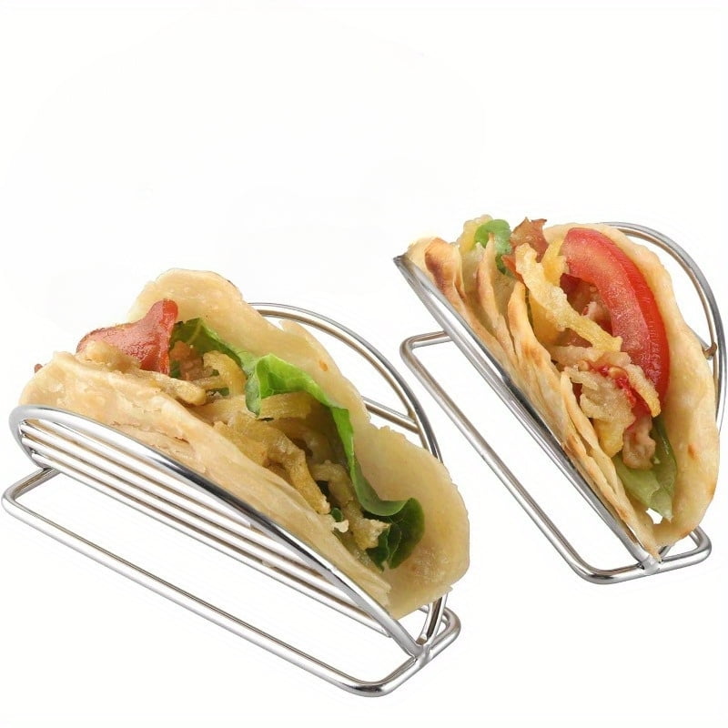 SUSUSU Stainless Steel Taco Holders Stand-Up Tray - Ideal for Kitchen ...