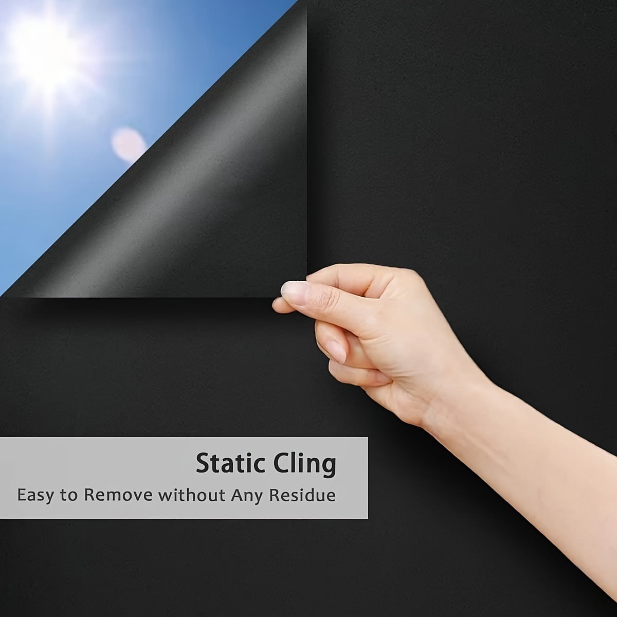 SUSUSU Sunshine Total Blackout Window Film Static Cling Opaque Window ...