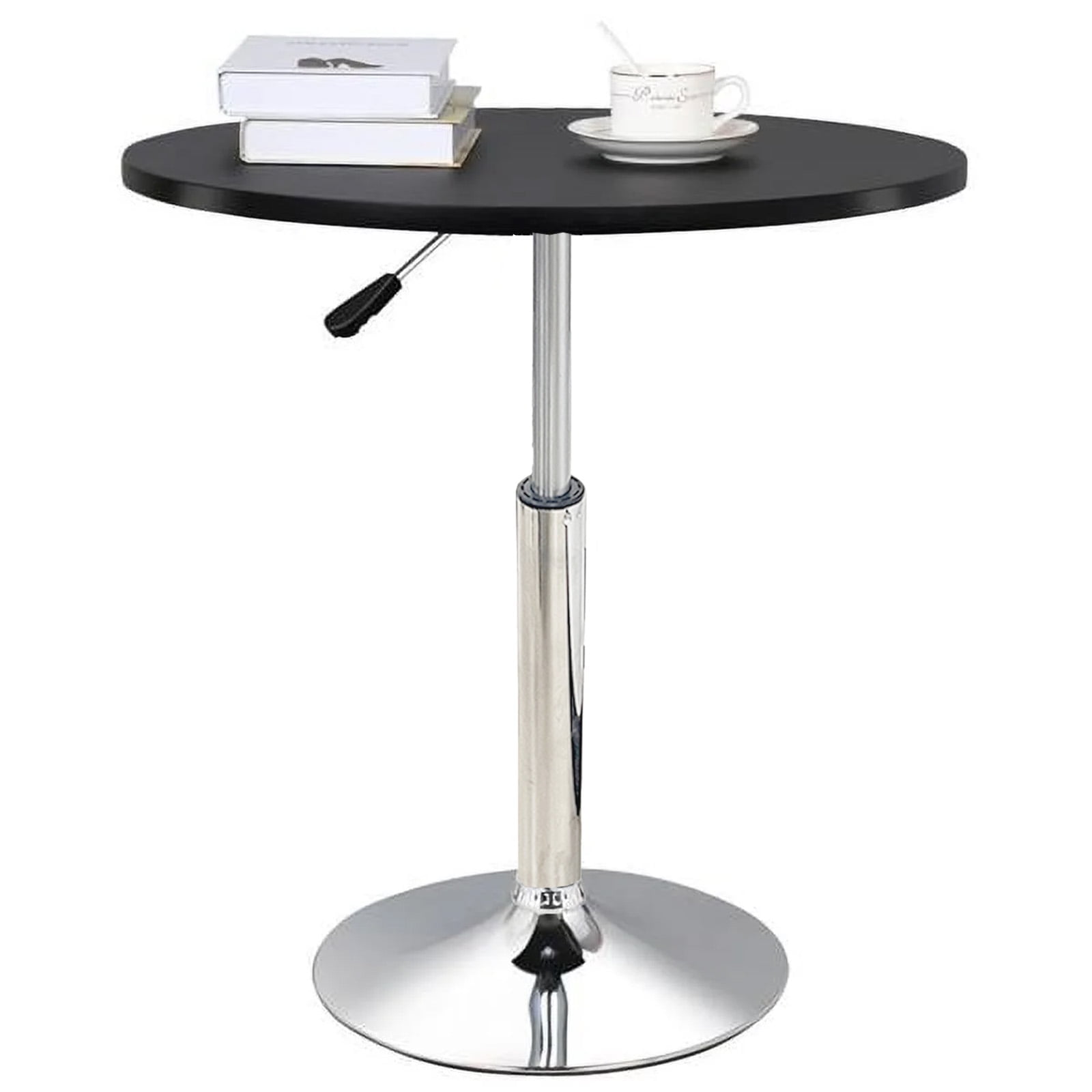 SUSUZI Round Swivel Bar Table, Adjustable Height and 360° Swivel Top ...